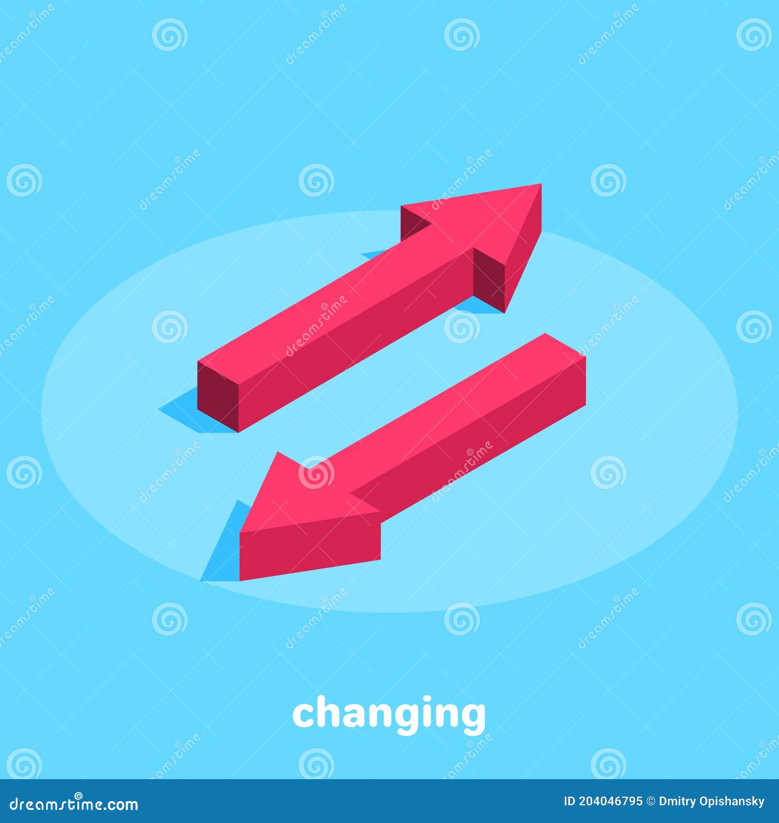 Changing stock vector. Illustration of abstract, symbol - 204046795