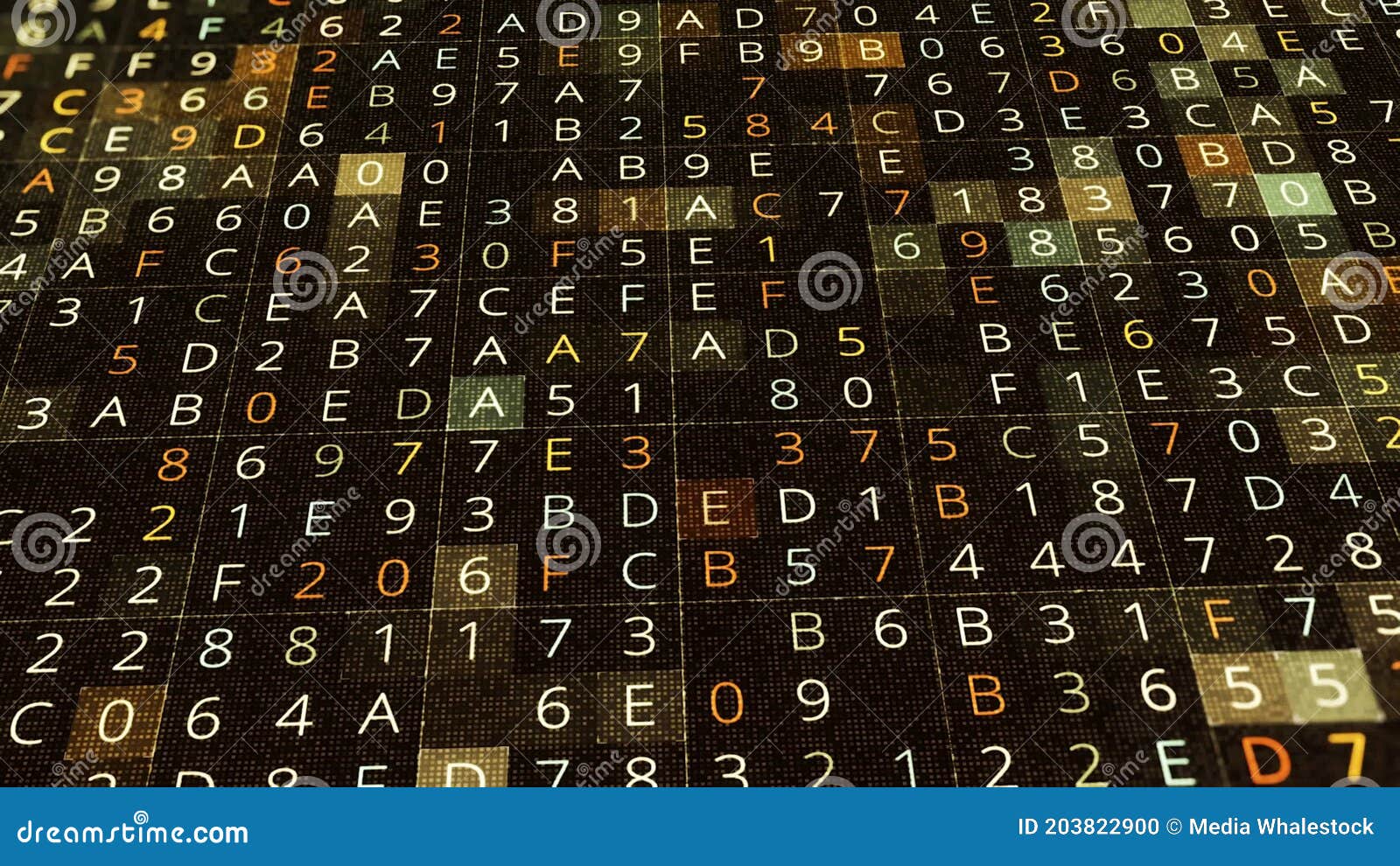 Changing Numbers in Digital Space. Animation. Selection of Changing ...