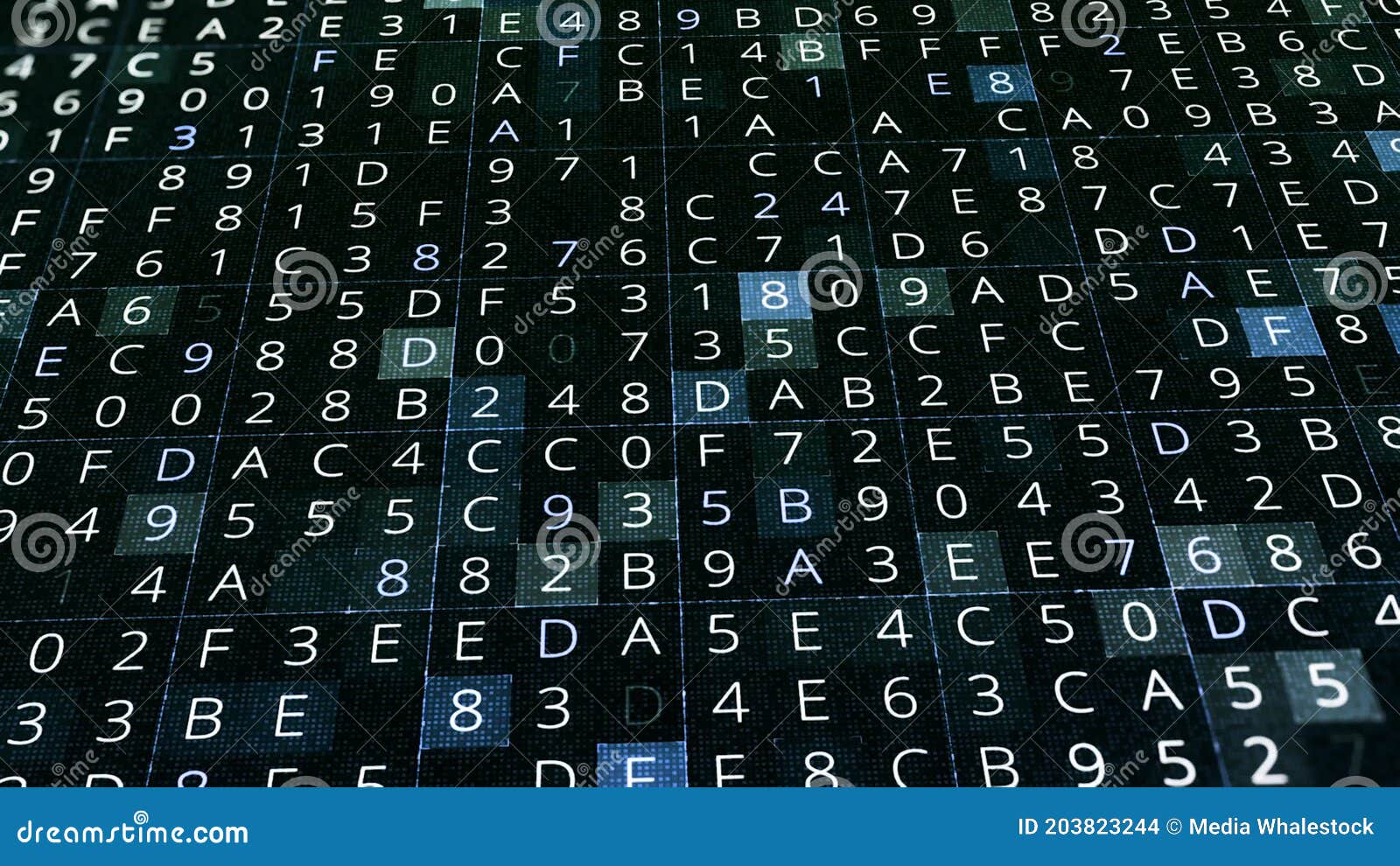 Changing Numbers in Digital Space. Animation. Selection of Changing ...