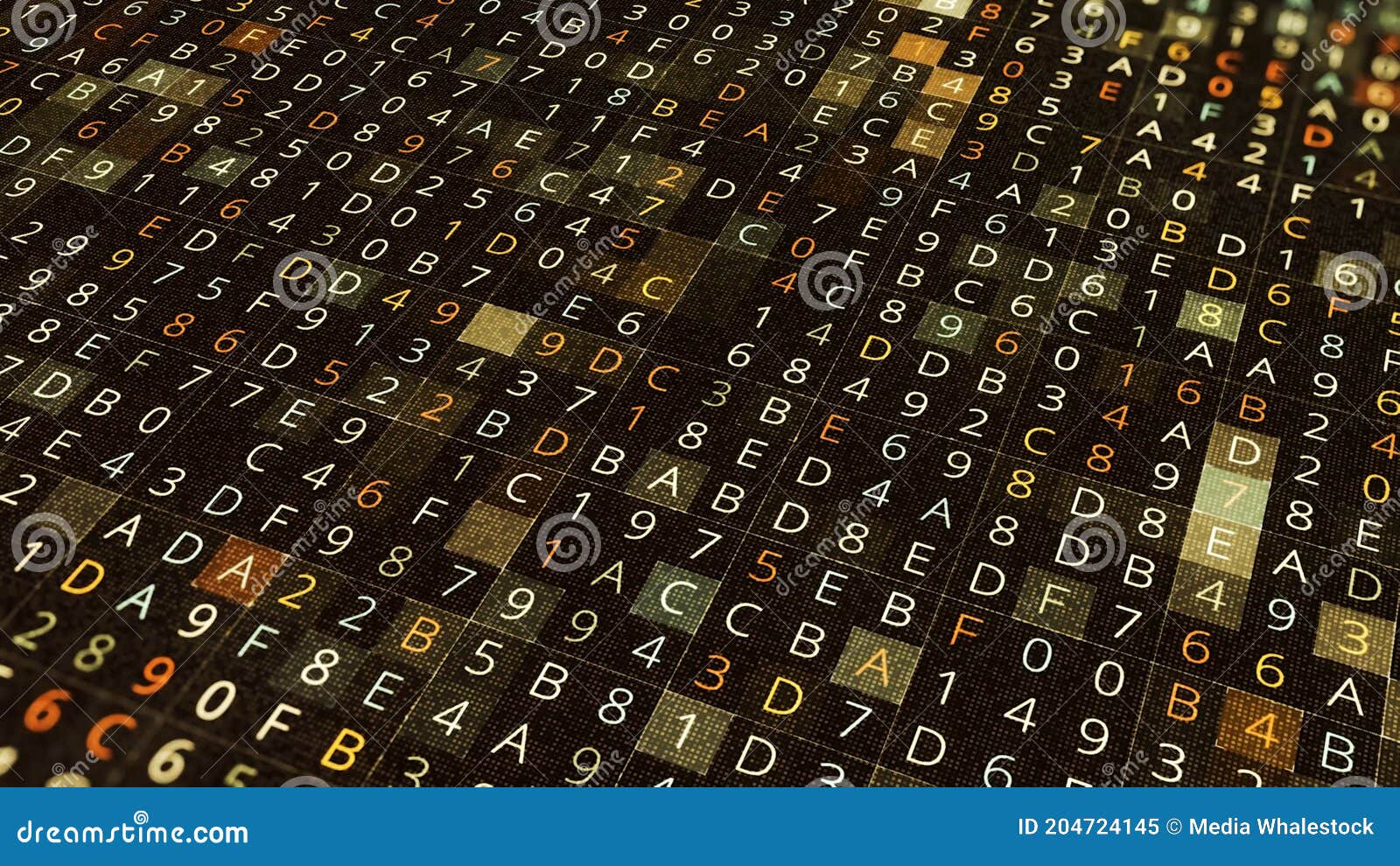 Changing Numbers in Digital Space. Animation. Selection of Changing ...