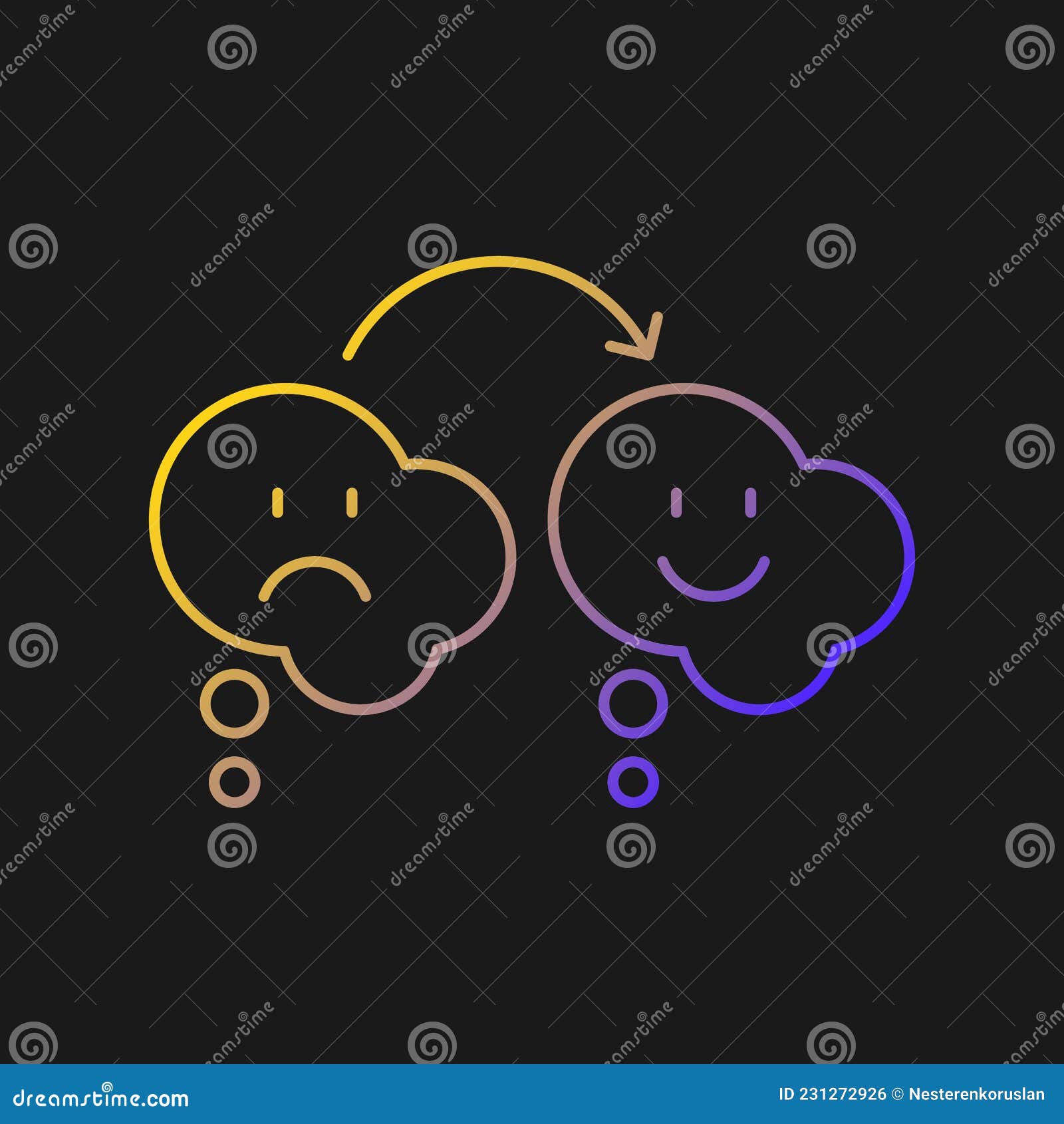 Two Color Rethink Vector Icon From People Concept. Isolated Blue ...