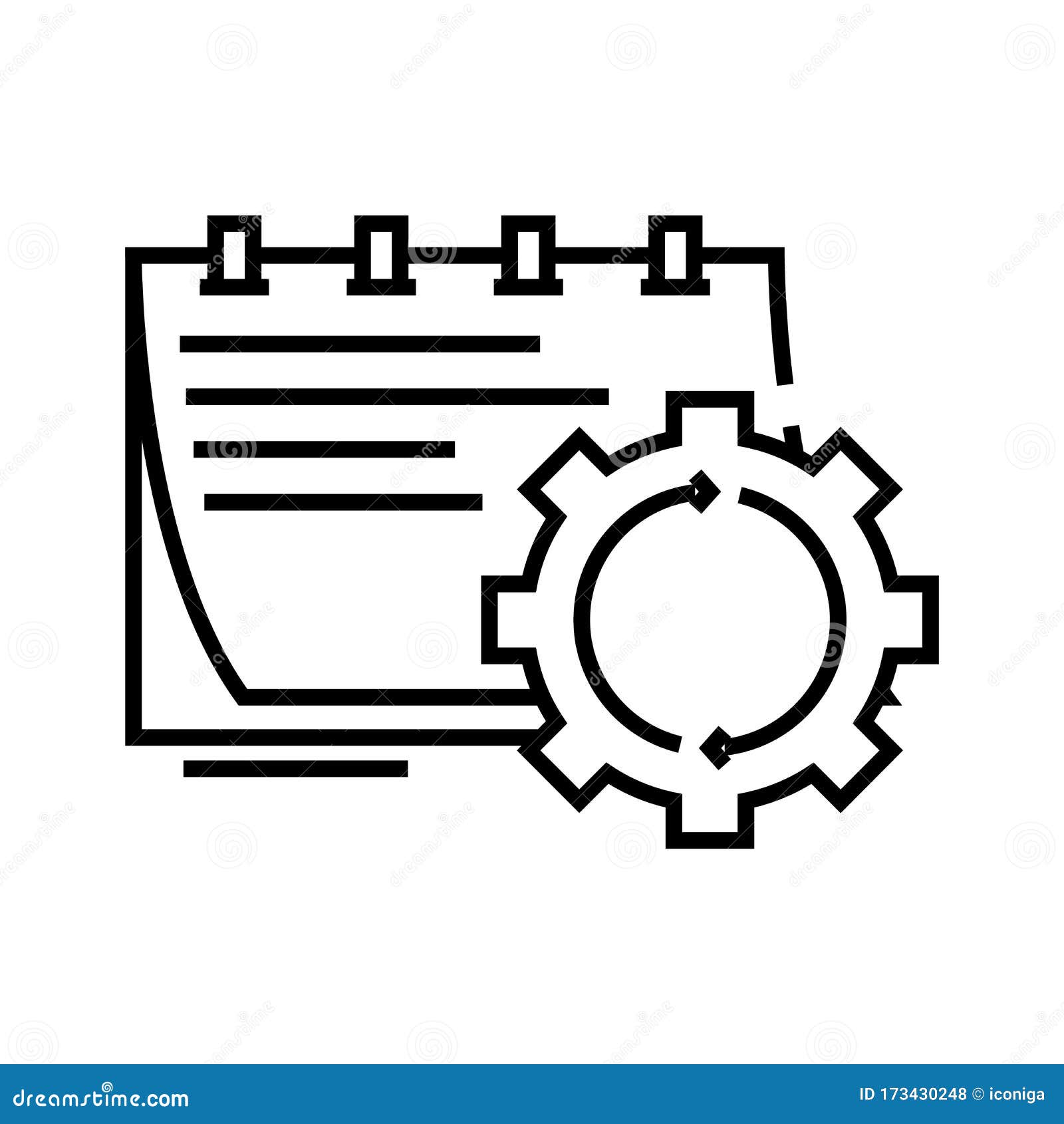Changing Plans Line Icon, Concept Sign, Outline Vector Illustration ...