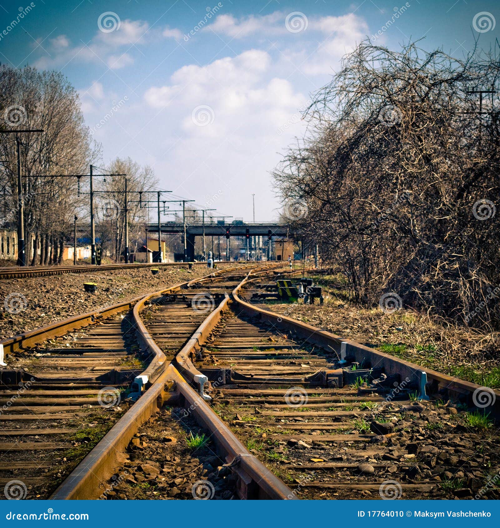 Changing railroad tracks stock photo. Image of track - 17764010