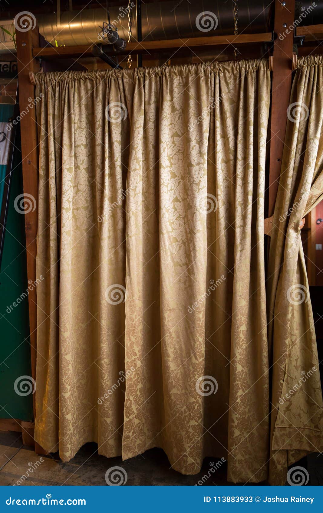 Changing Room Curtains at Studio Stock Image - Image of renovated ...