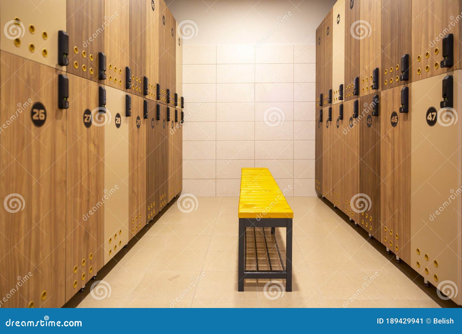 Changing Room, Locker Room, Dressing Room Stock Image - Image of ...