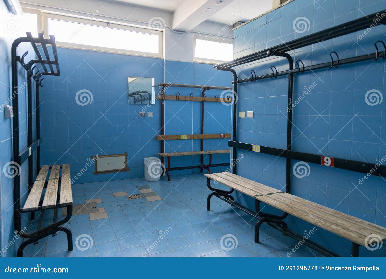 Changing Rooms of a Swimming Pool Stock Photo - Image of rooms, showers ...