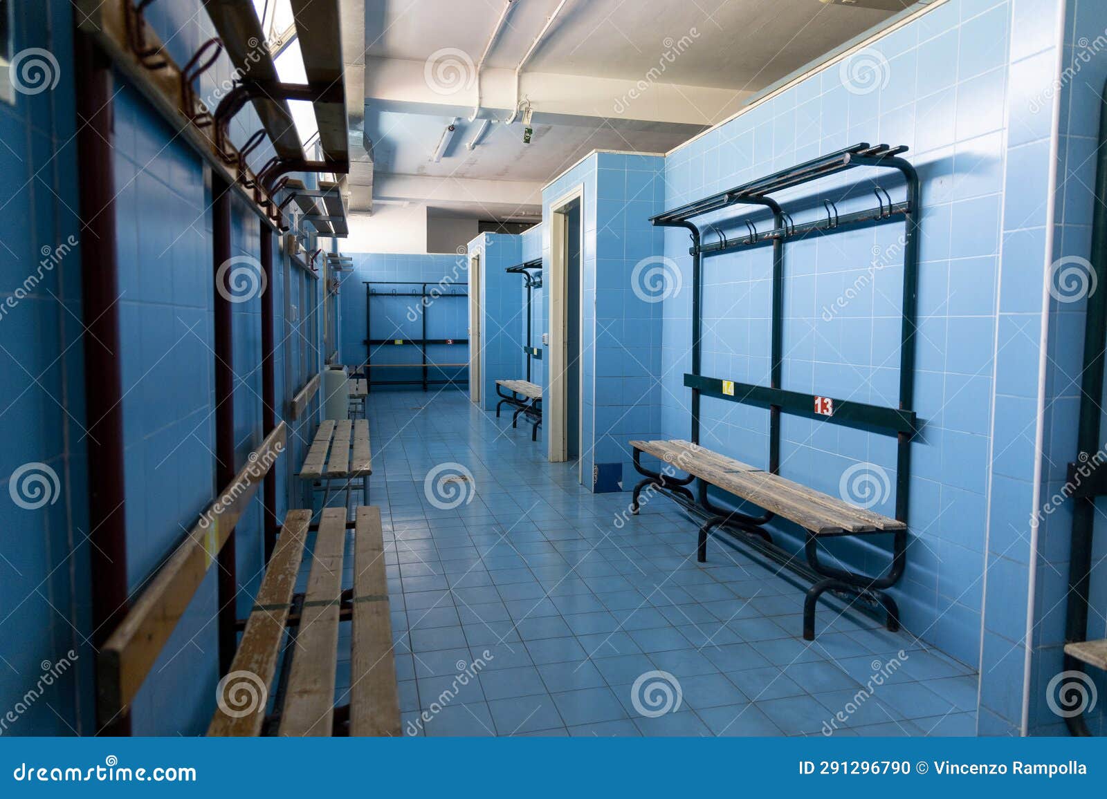Changing Rooms of a Swimming Pool Stock Photo - Image of rooms, light ...