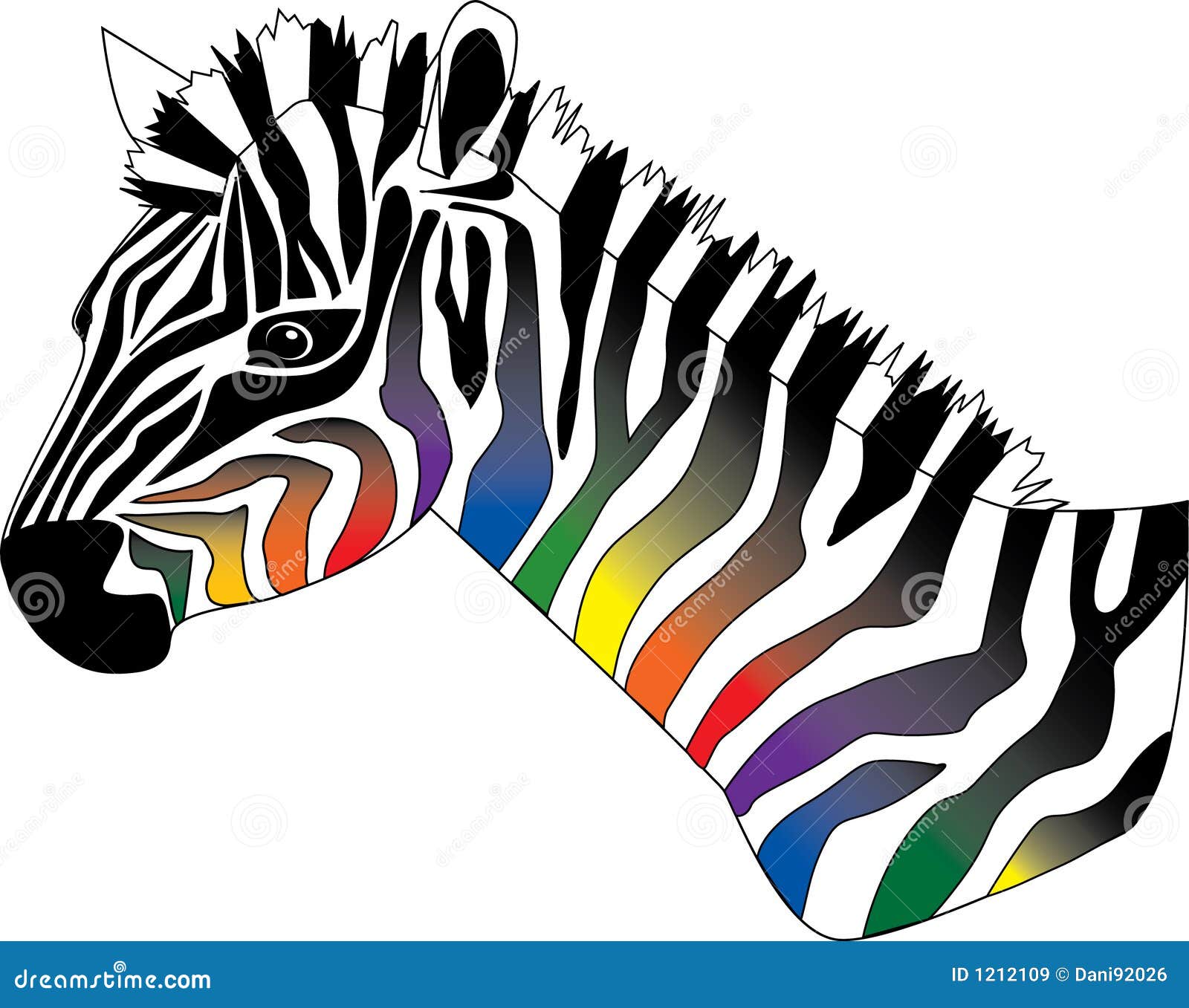 Changing stripes stock illustration. Illustration of zebra - 1212109