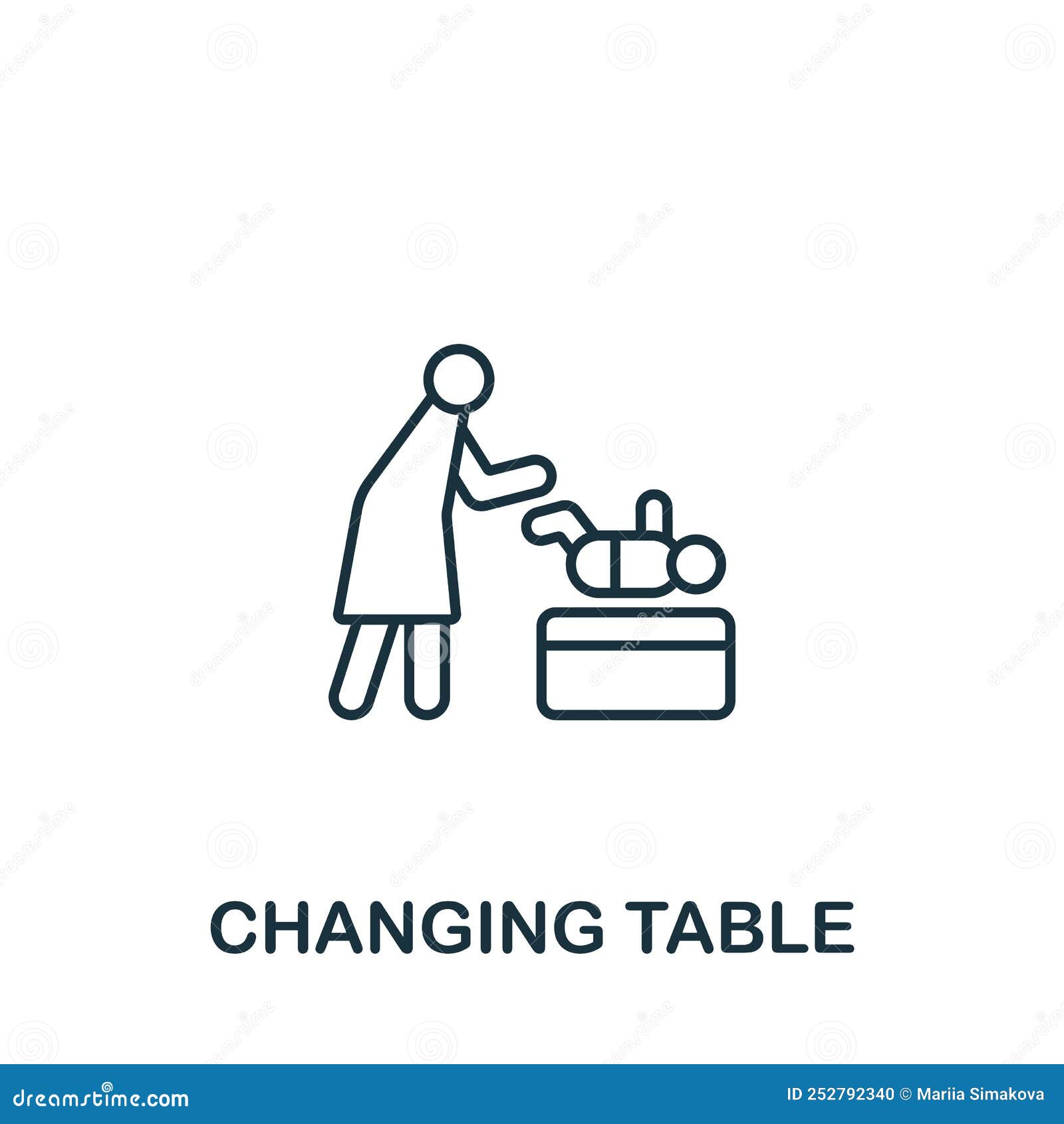 Changing Table Icon. Monochrome Simple Changing Table Icon for ...