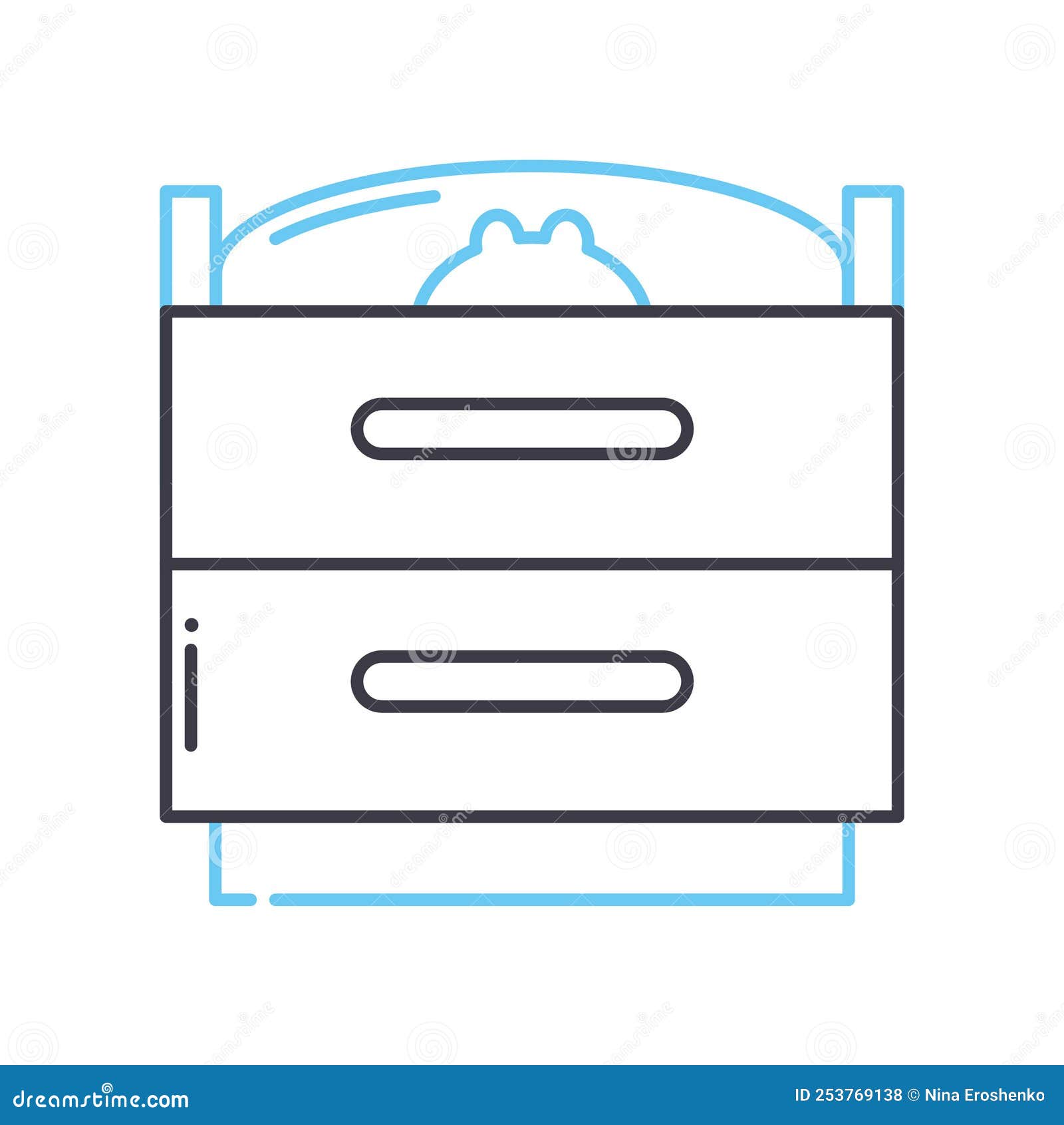Changing Table Line Icon, Outline Symbol, Vector Illustration, Concept ...