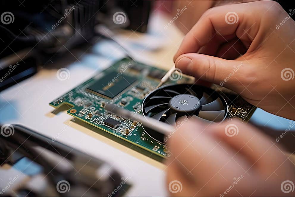Changing Thermal Paste Graphics Processor Sassembled Graphics Card ...