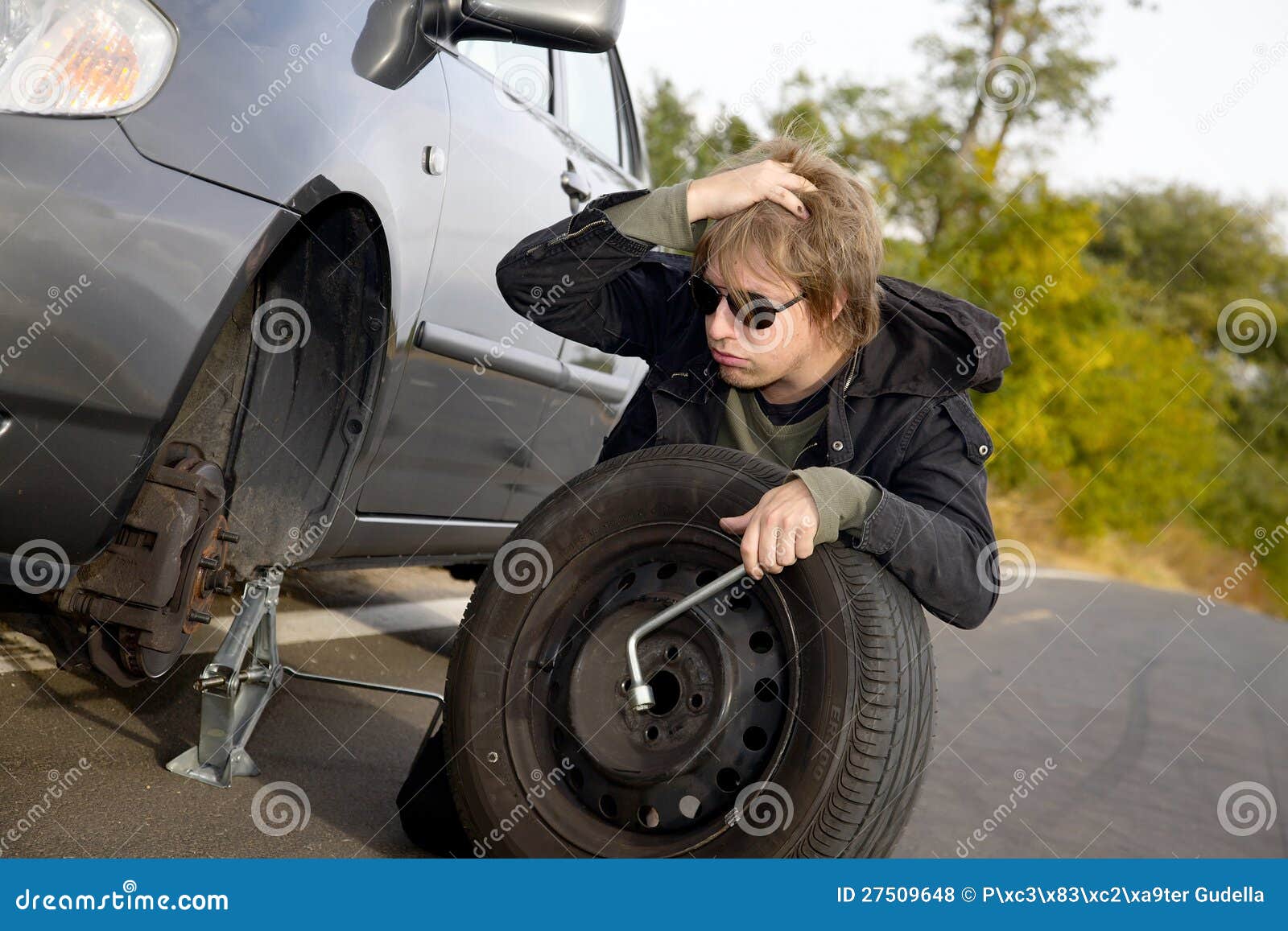 Changing tires stock photo. Image of transportation, spare - 27509648