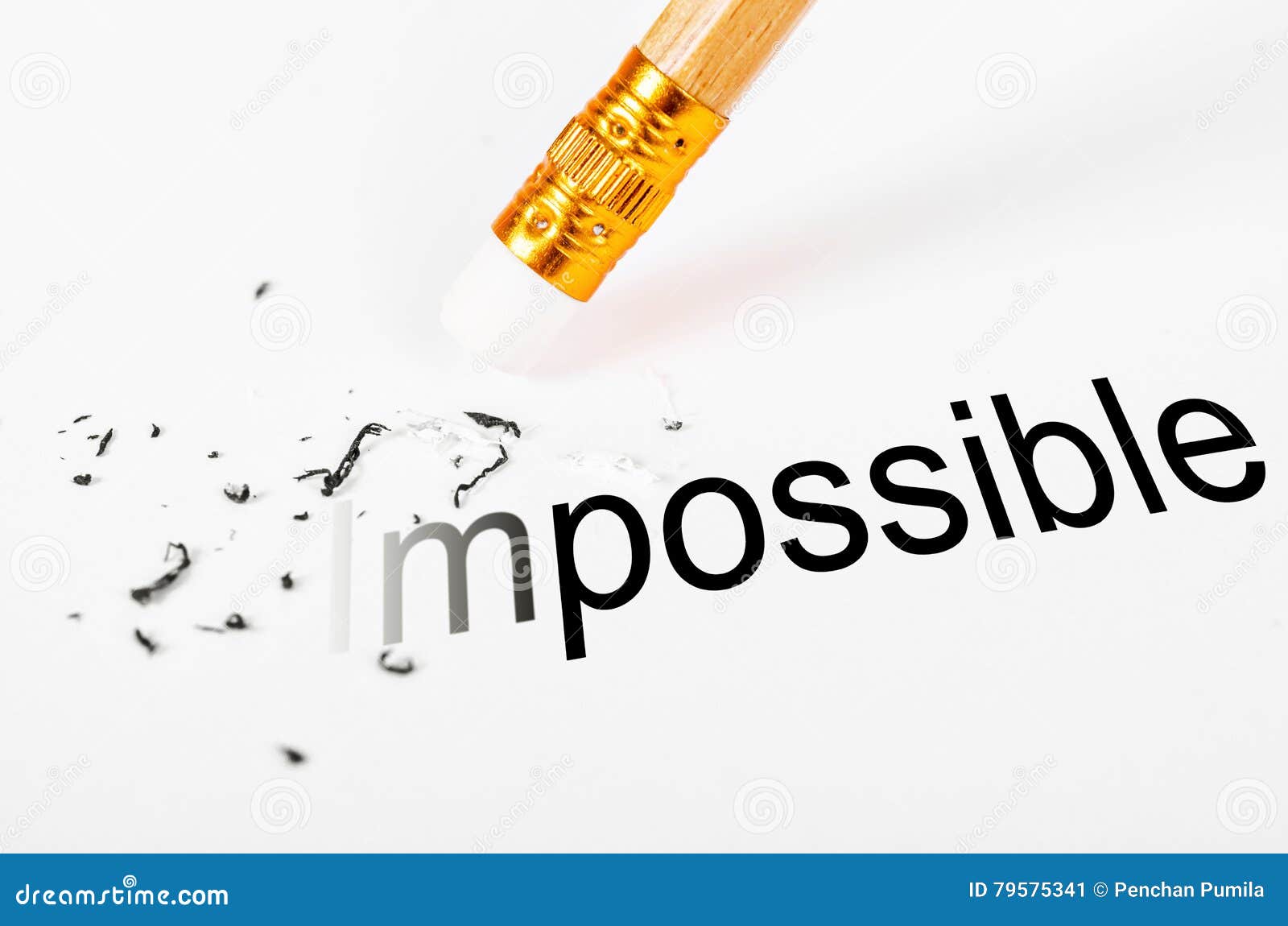 Changing the Word Impossible To Possible. Stock Image - Image of ...