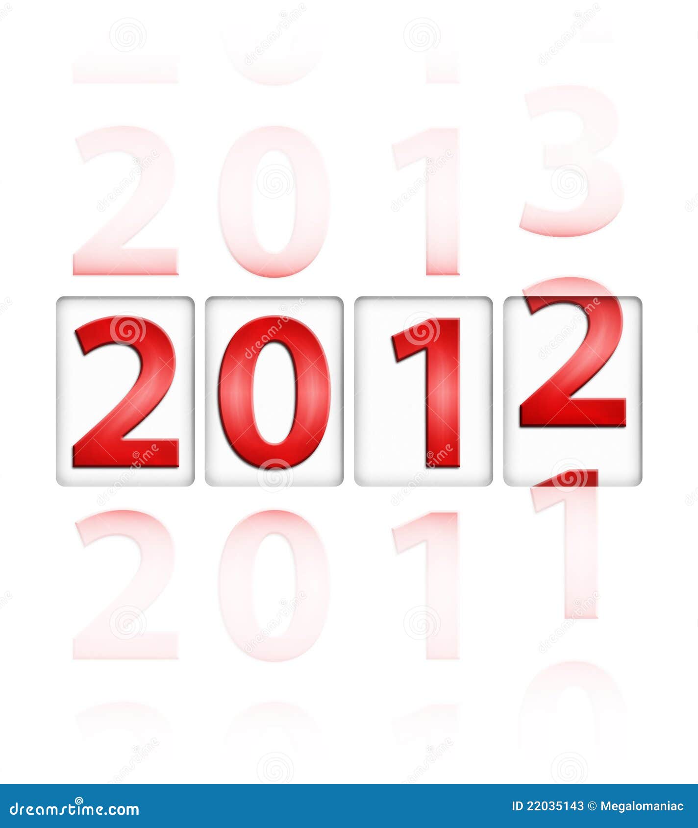 Changing Year from 2011 To 2012 Stock Illustration - Illustration of ...