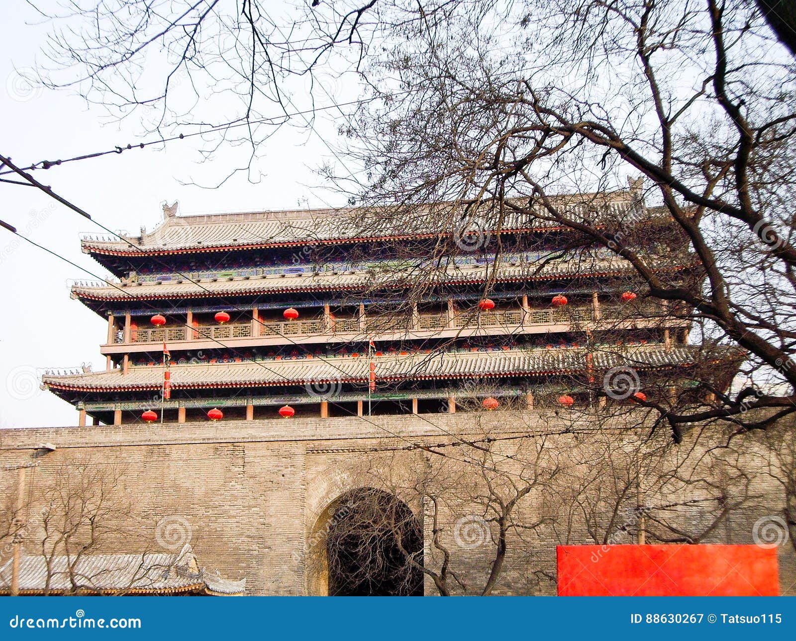 Changle Gate in Xian, China Stock Image - Image of tourist, travel ...