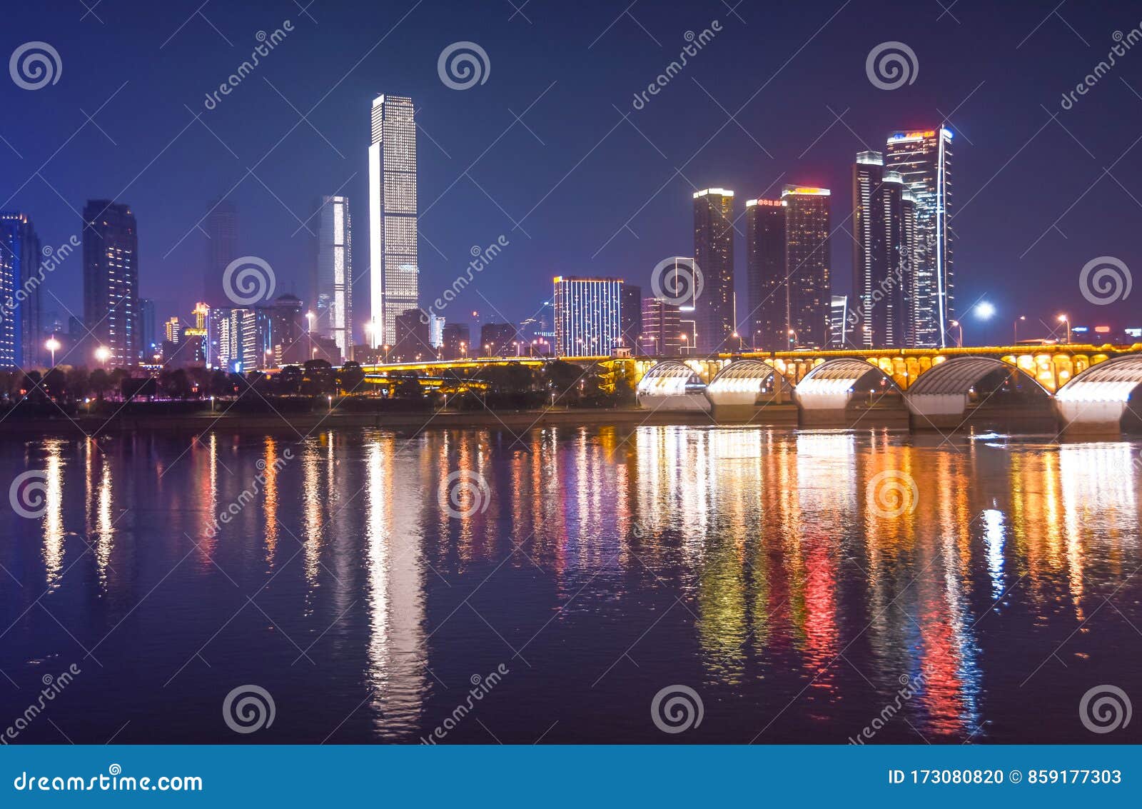 Changsha night scene stock photo. Image of china, changsha - 173080820