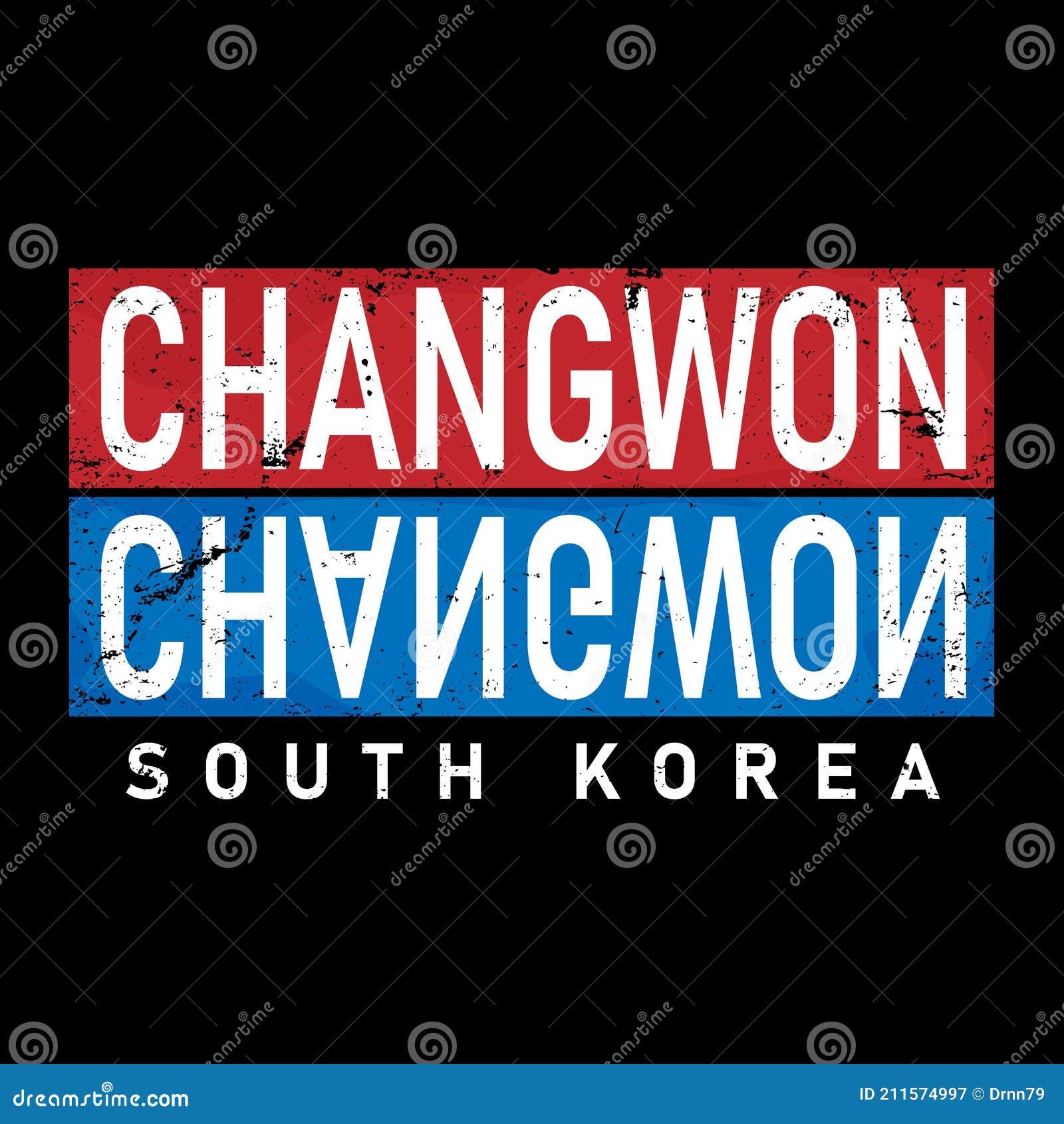Changwon City in South Korea Vector Logo Sign Stock Illustration ...