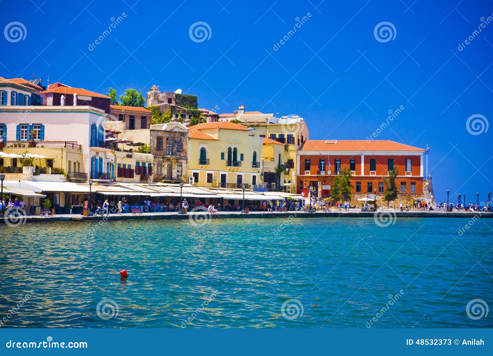Chania/Creta/Grecia immagine stock. Immagine di porto - 48532373