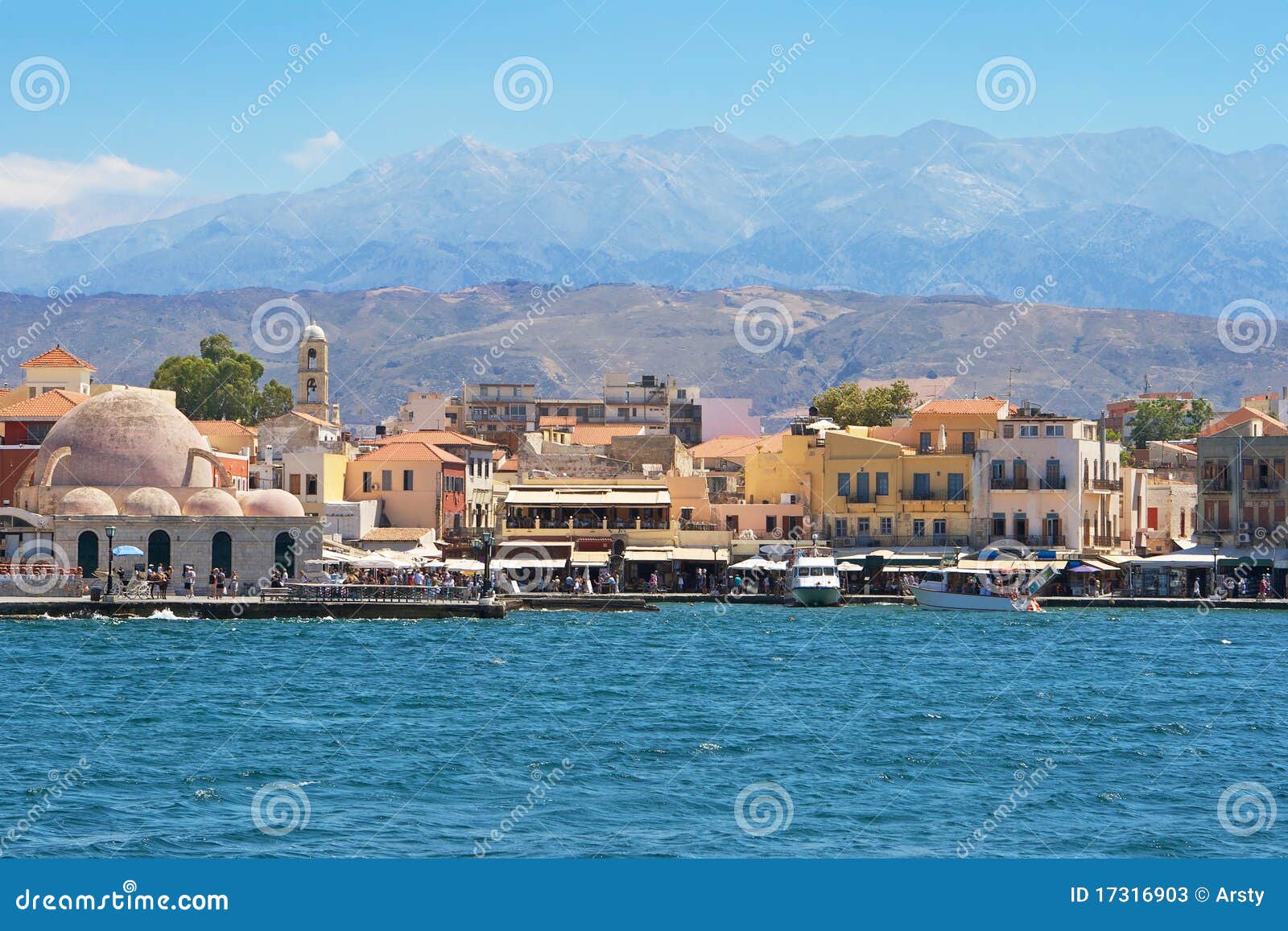 Chania harbour. Crete stock image. Image of boat, nautical - 17316903