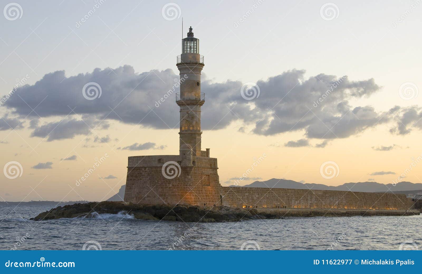 Chania Lighthouse stock image. Image of lighthouses, light - 11622977