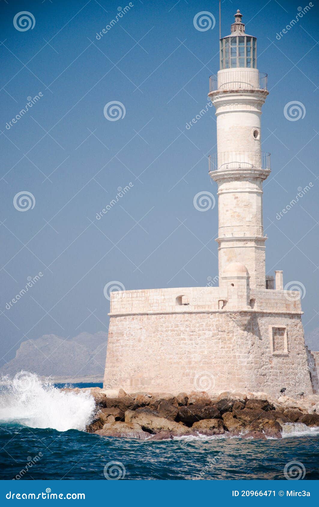 Chania lightouse stock image. Image of holidays, lighthouse - 20966471