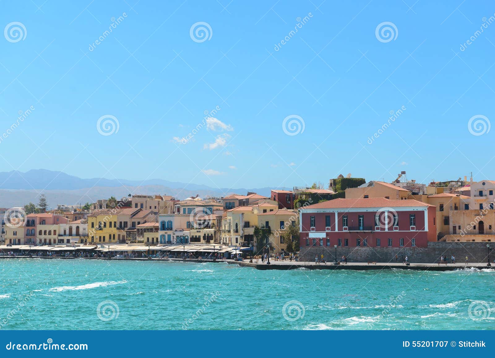 Chania port. Crete. Greece stock image. Image of coast - 55201707