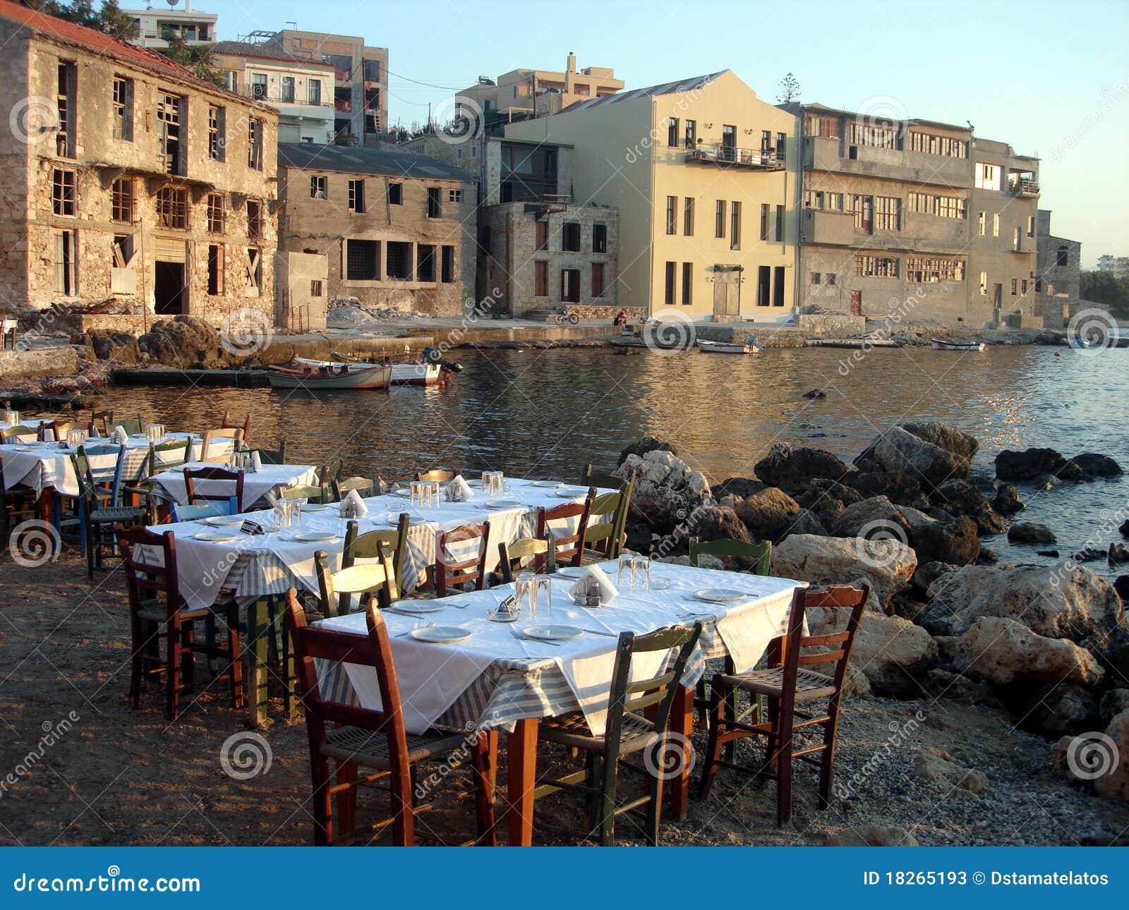 Chania Restaurant stock image. Image of dinner, table - 18265193