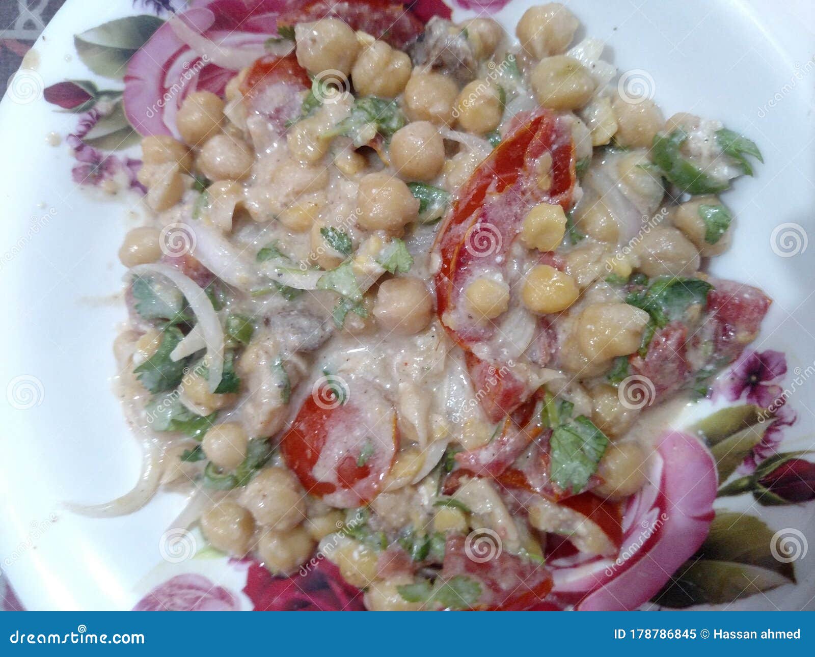 Channa chat Pakistani food stock image. Image of channa - 178786845