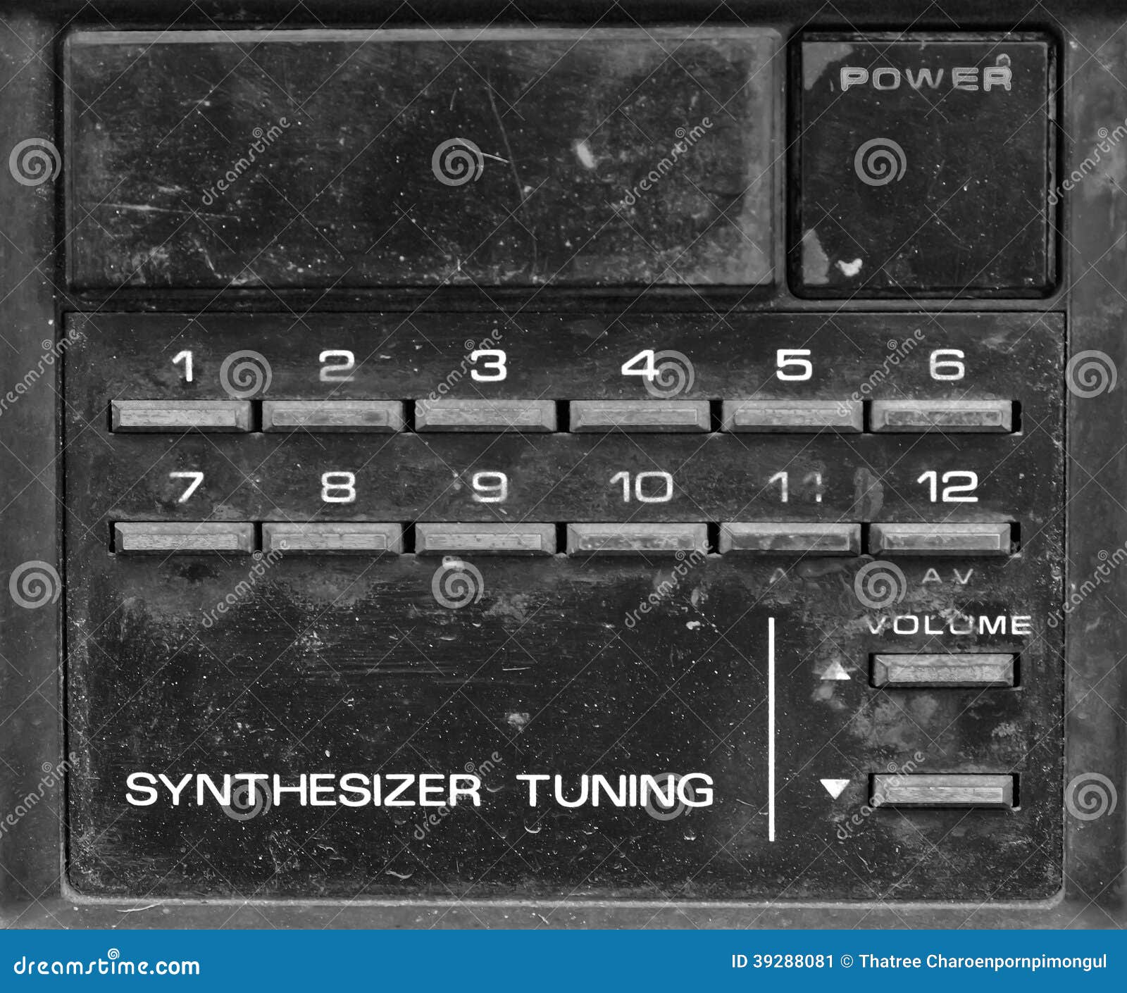 Channel Buttons On Old Television In Monochrome Royalty-Free Stock ...