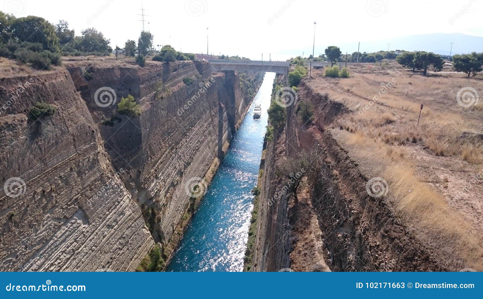 Channel of greece stock image. Image of greec, mainland - 102171663