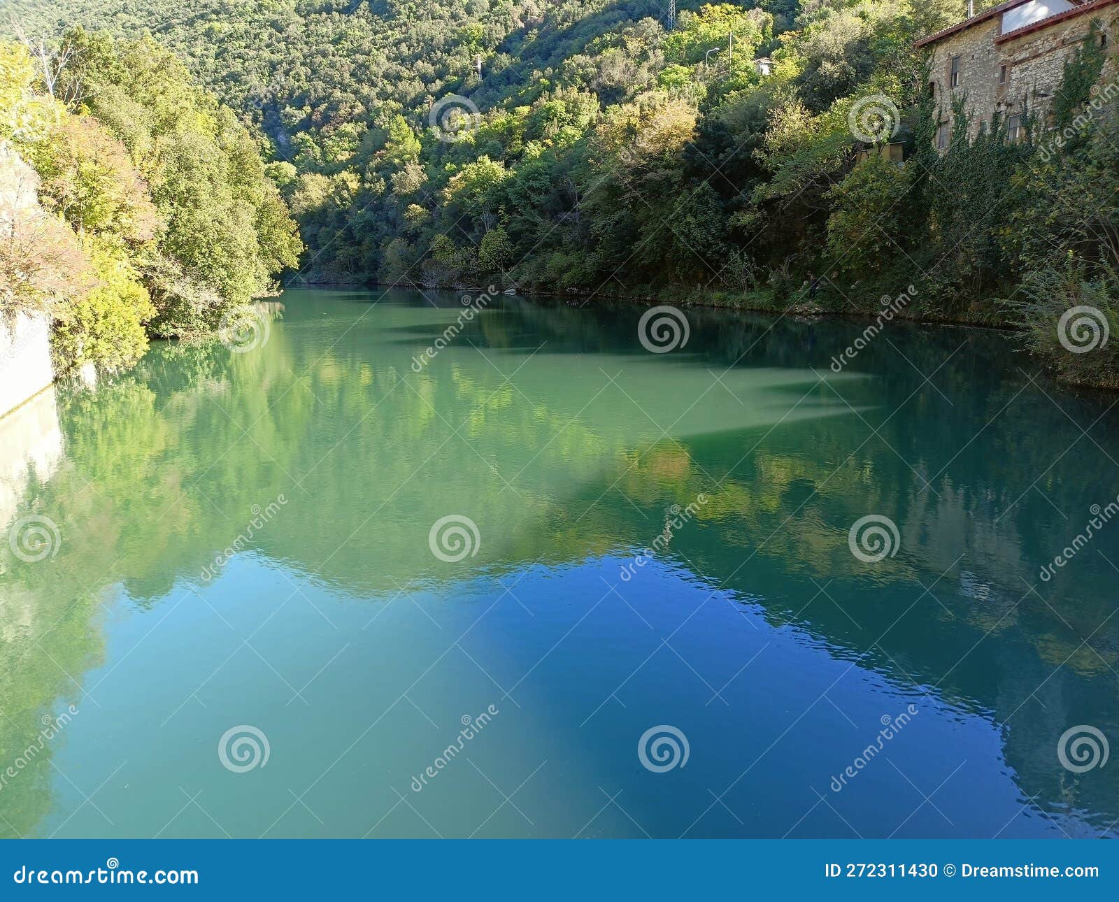 Channel of a Lake between Buildings and Nature Stock Photo - Image of ...