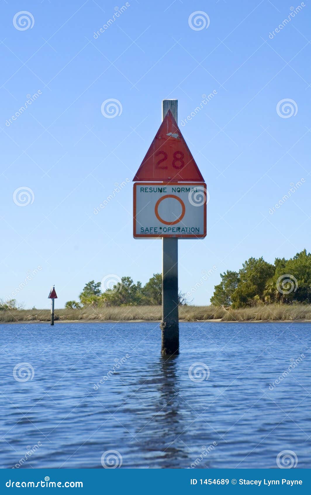 Channel Marker stock image. Image of water, marker, channel - 1454689