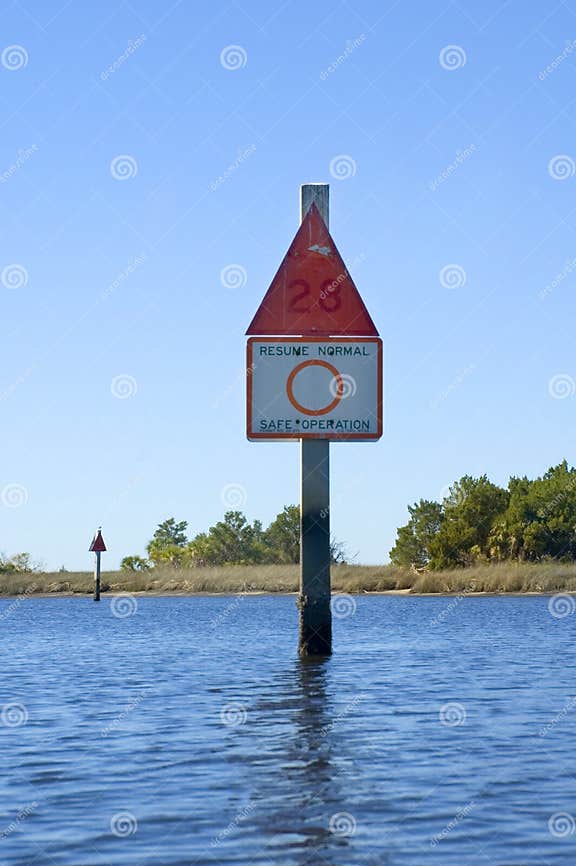 Channel Marker stock image. Image of water, marker, channel - 1454689