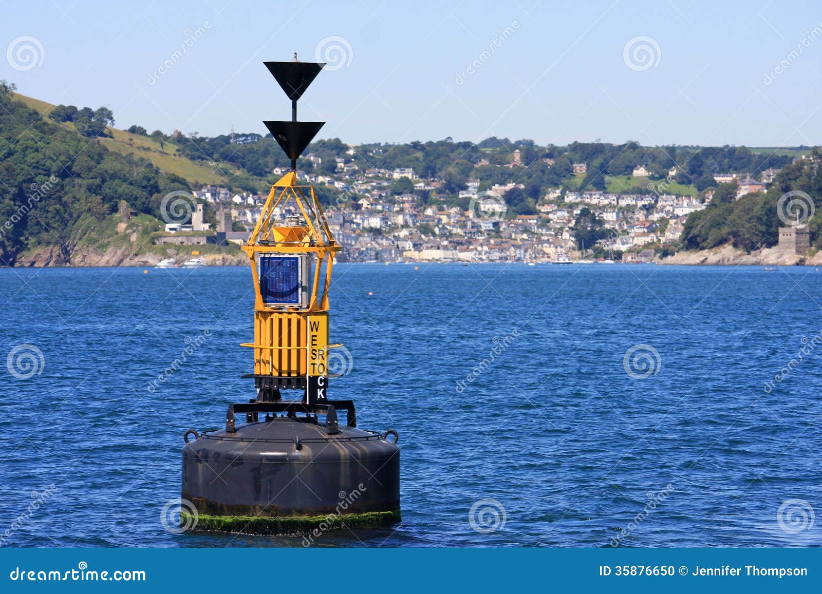 Channel marker buoy stock photo. Image of marker, port - 35876650