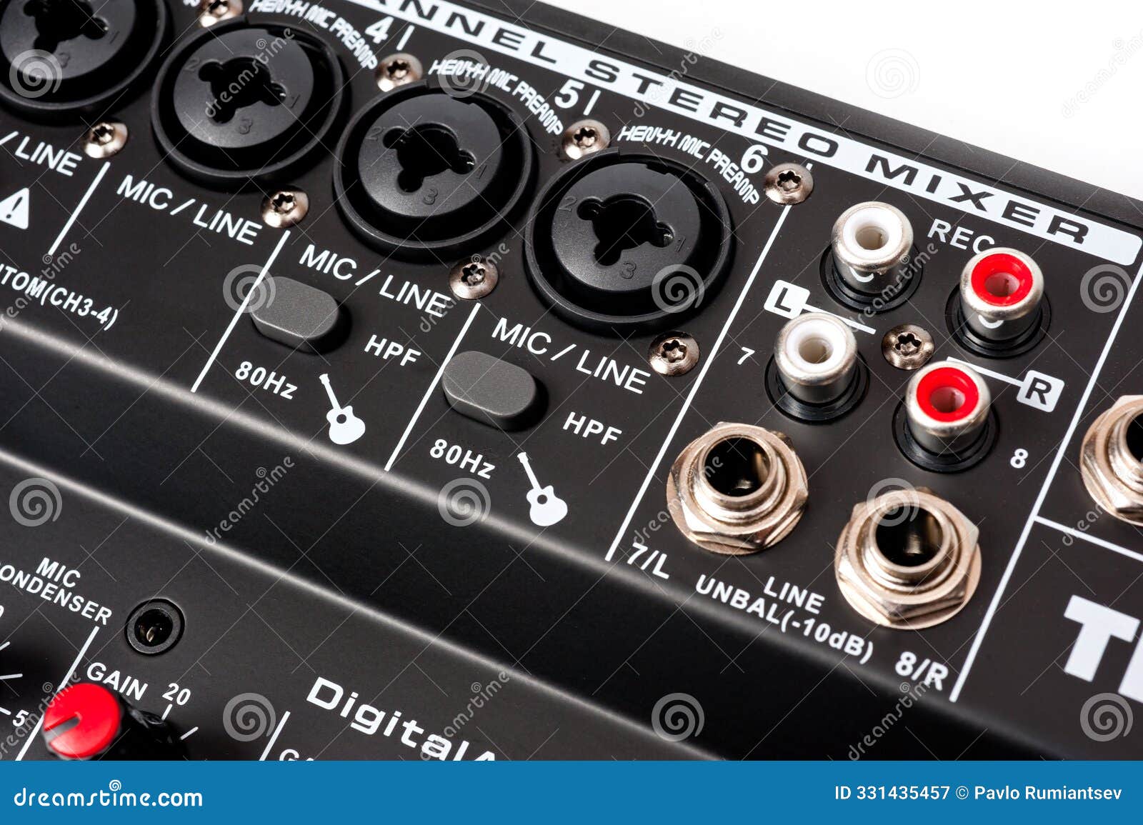 8-channel Mixing Console for Connecting Microphones and Musical ...