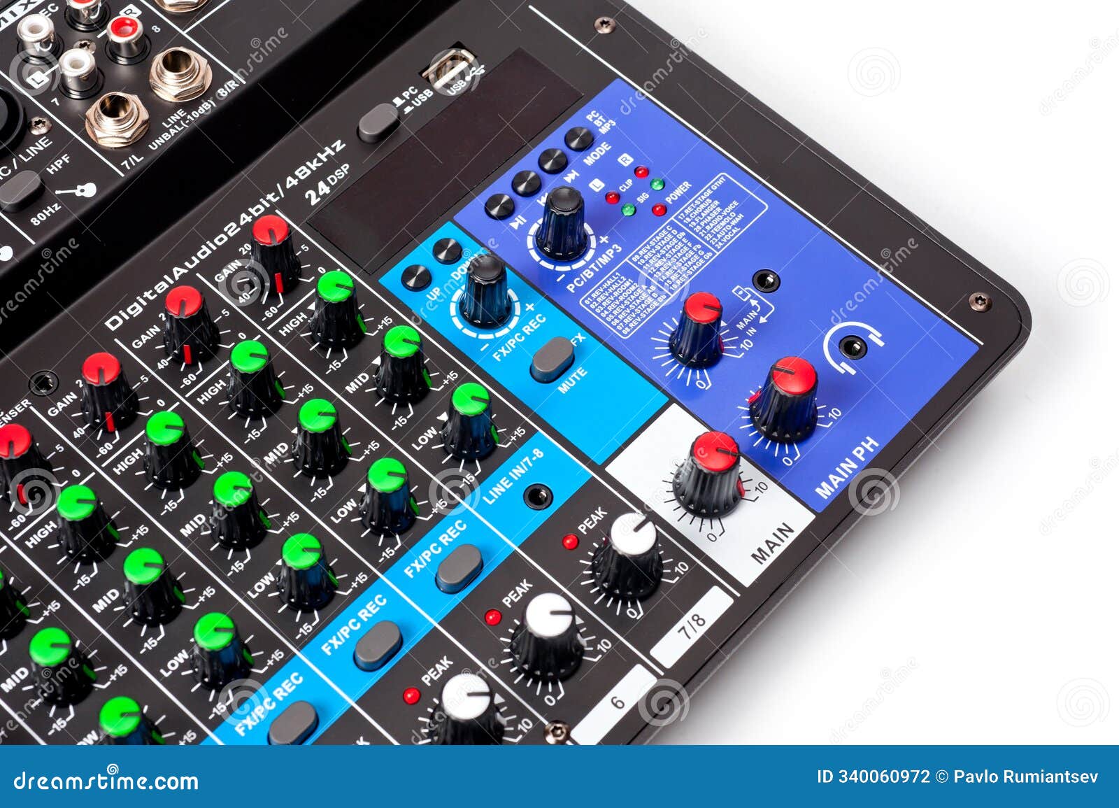 8-channel Mixing Console for Connecting Microphones and Musical ...