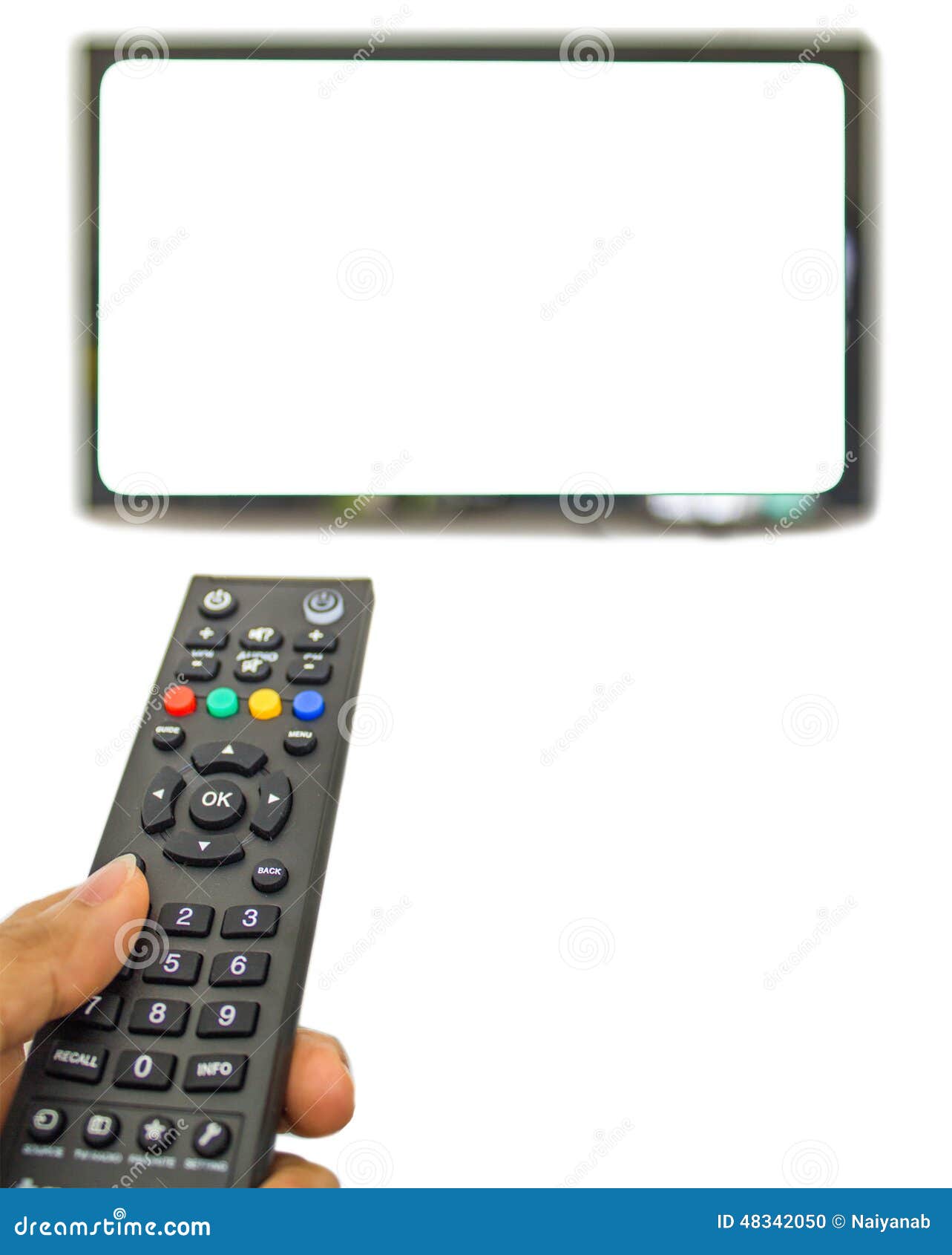Channel Surfing with Remote Control Stock Photo - Image of human ...