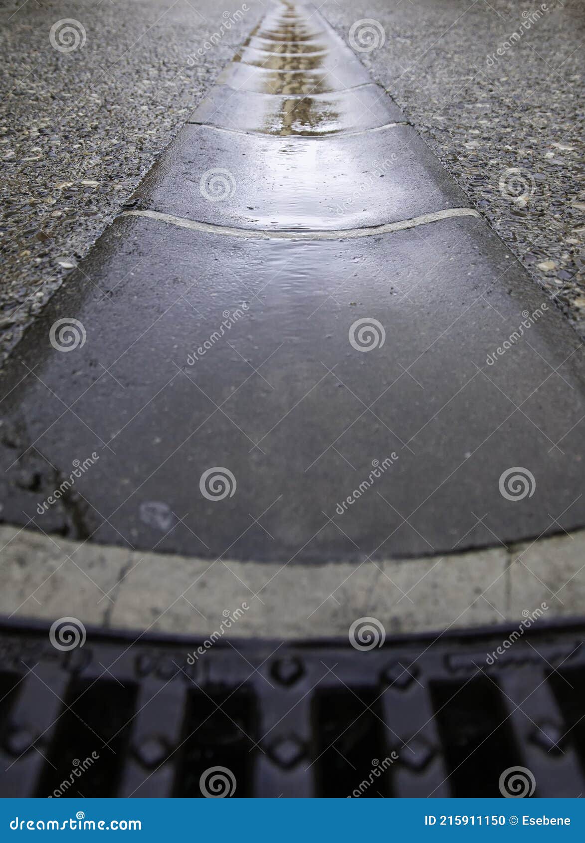 Channel for Water in the Ground Stock Photo - Image of storm, nature ...