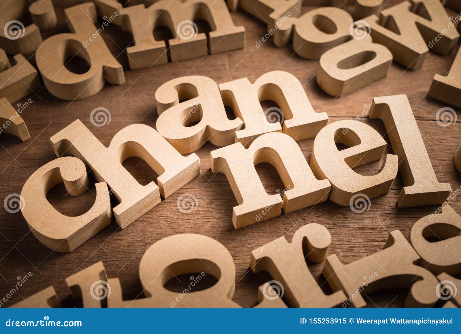 The Word CHANNEL Is Written On A Magnifying Glass On A Yellow ...