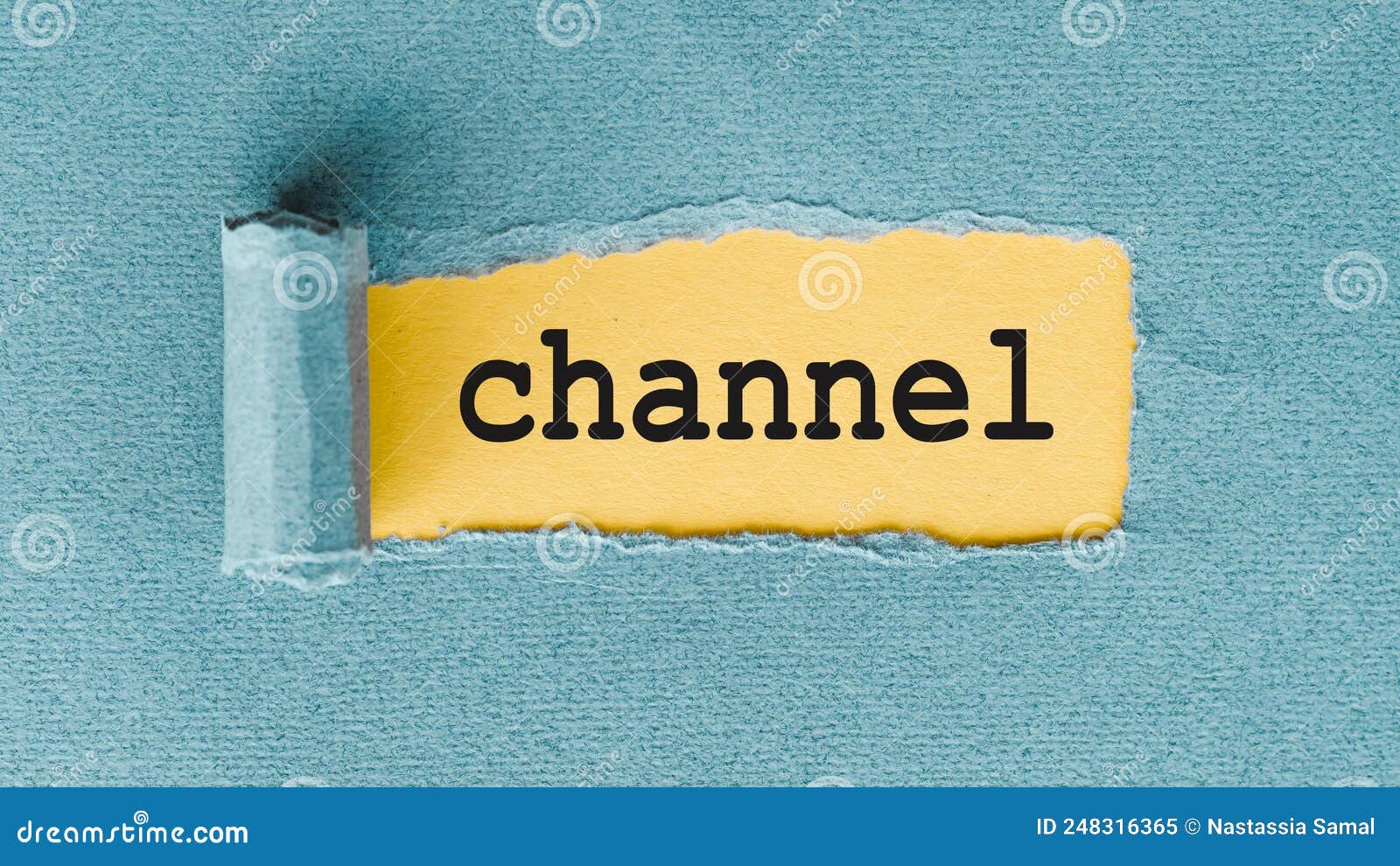 CHANNEL Word Written On Wooden Blocks On Light Blue Background Royalty ...