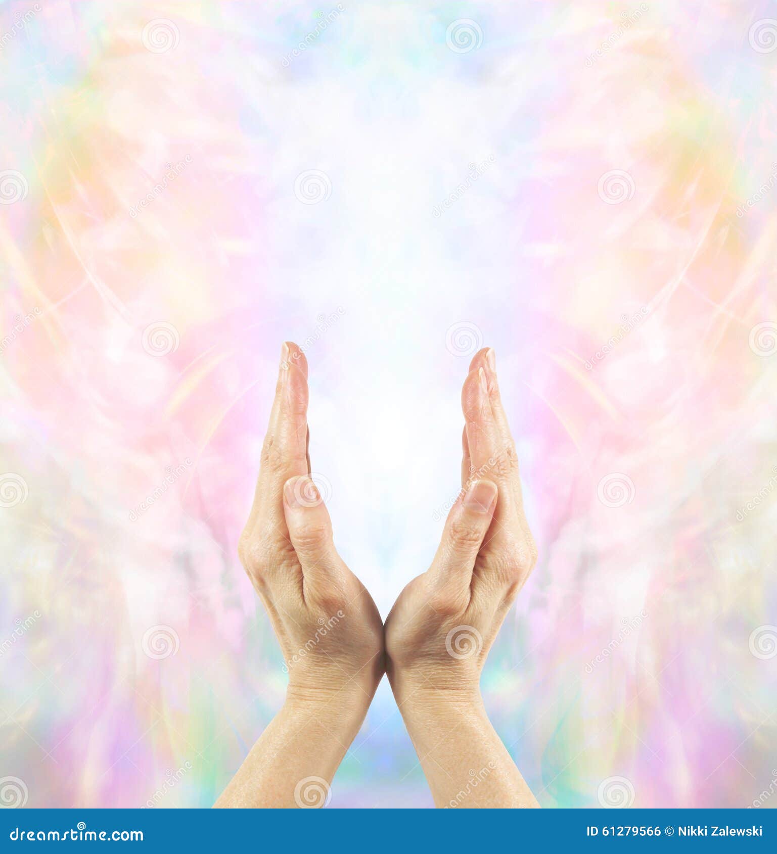 Channeling Angelic Healing Energy Stock Foto - Image of magisch ...