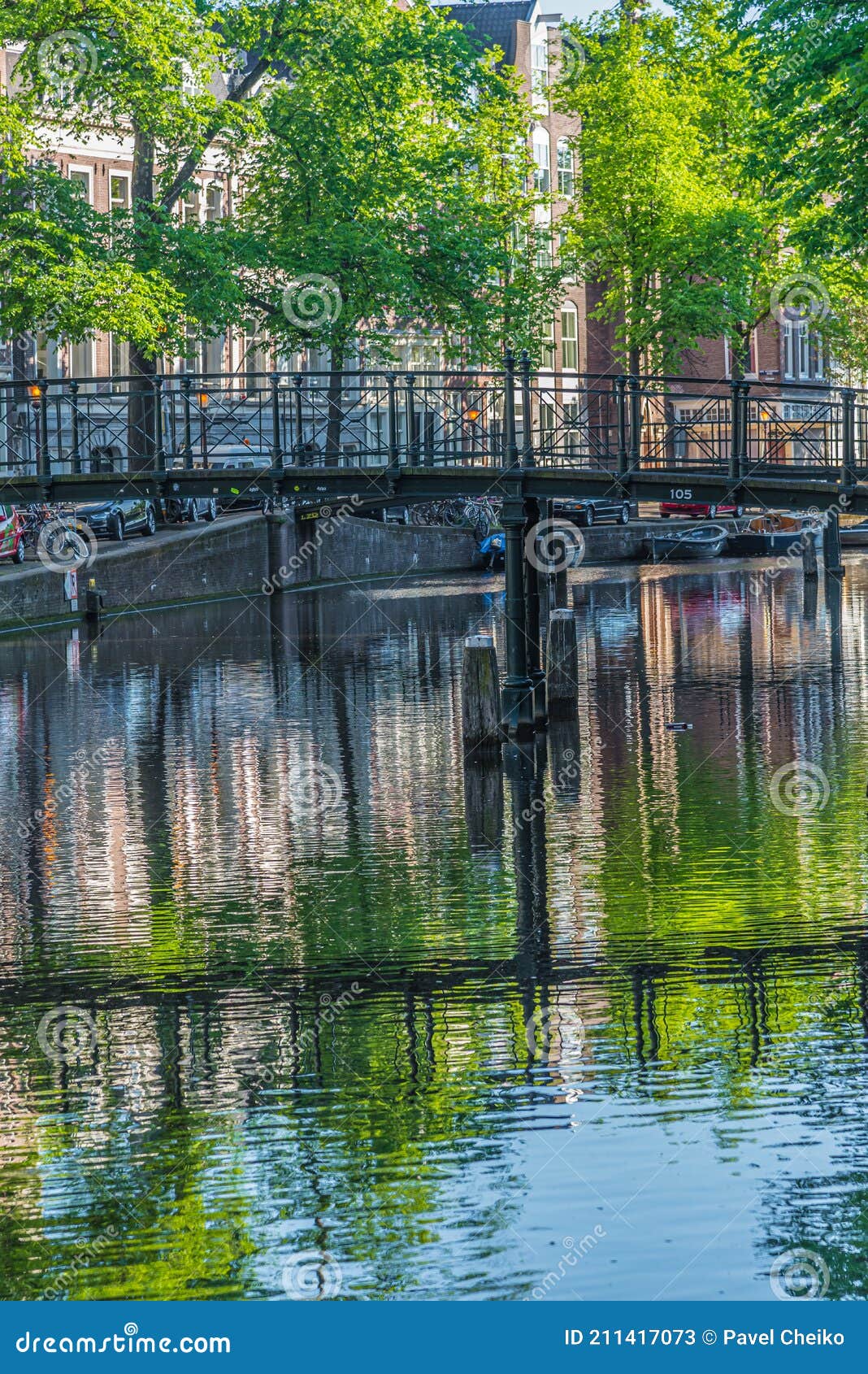 Channels of Amsterdam stock image. Image of boat, town - 211417073