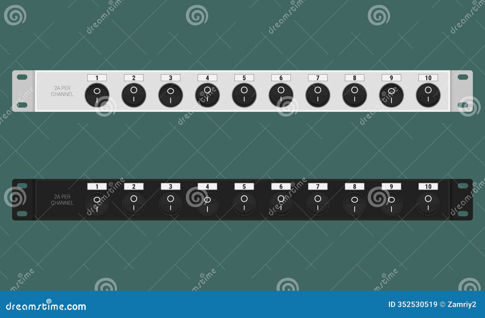 10 Channels Switching Board With Individual Fuses And Round Switches ...
