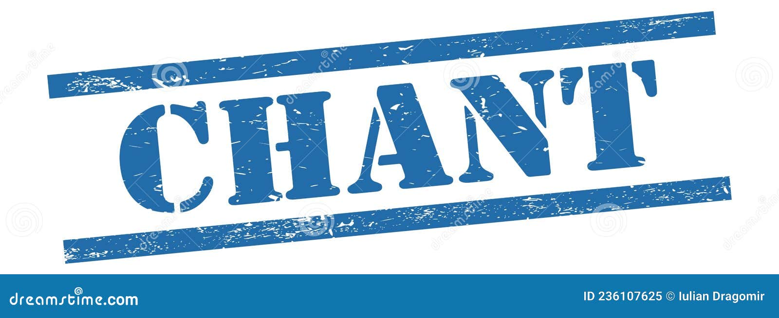 CHANT Text on Blue Grungy Lines Stamp Stock Illustration - Illustration ...