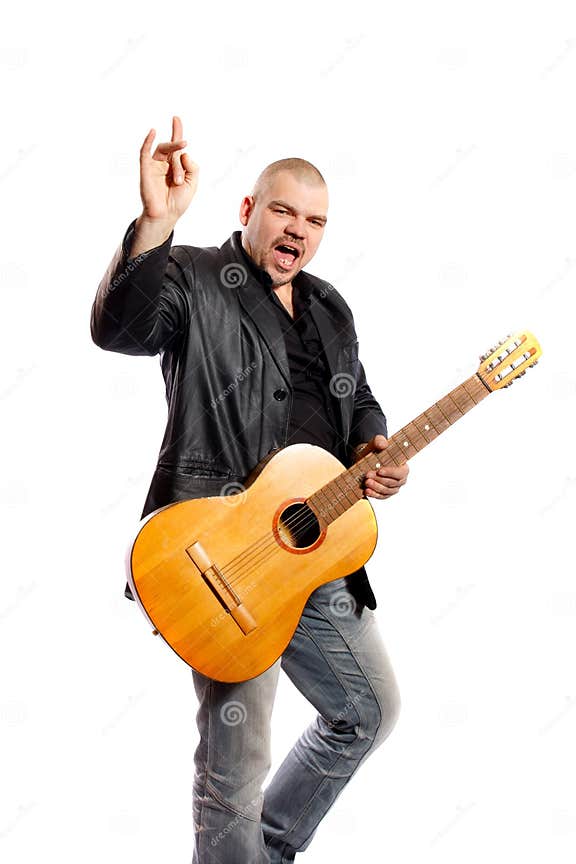 Chanteur Rock photo stock. Image du musique, beau, jeans - 37973056