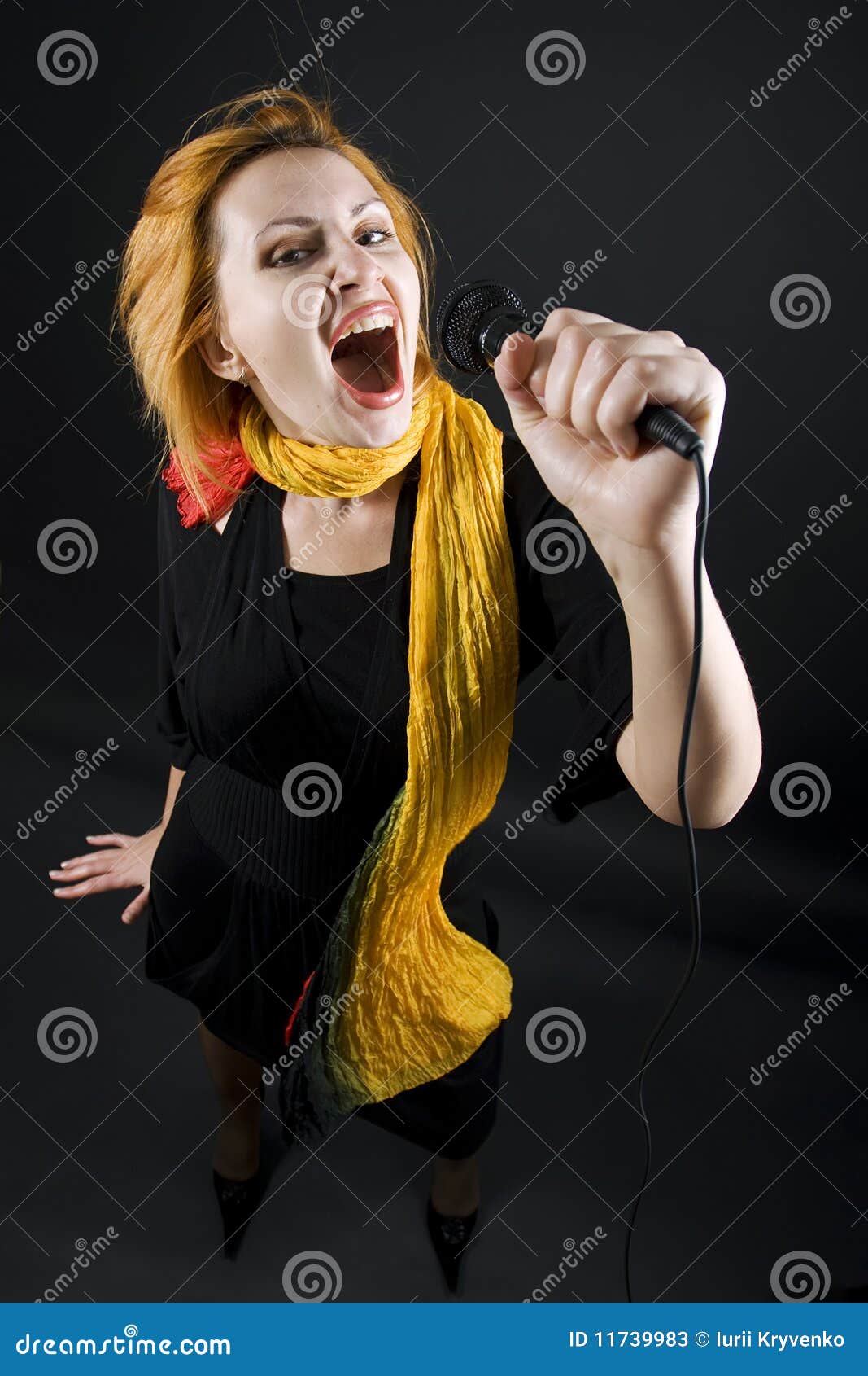 Chanteur roux image stock. Image du personne, bruit, musicien - 11739983