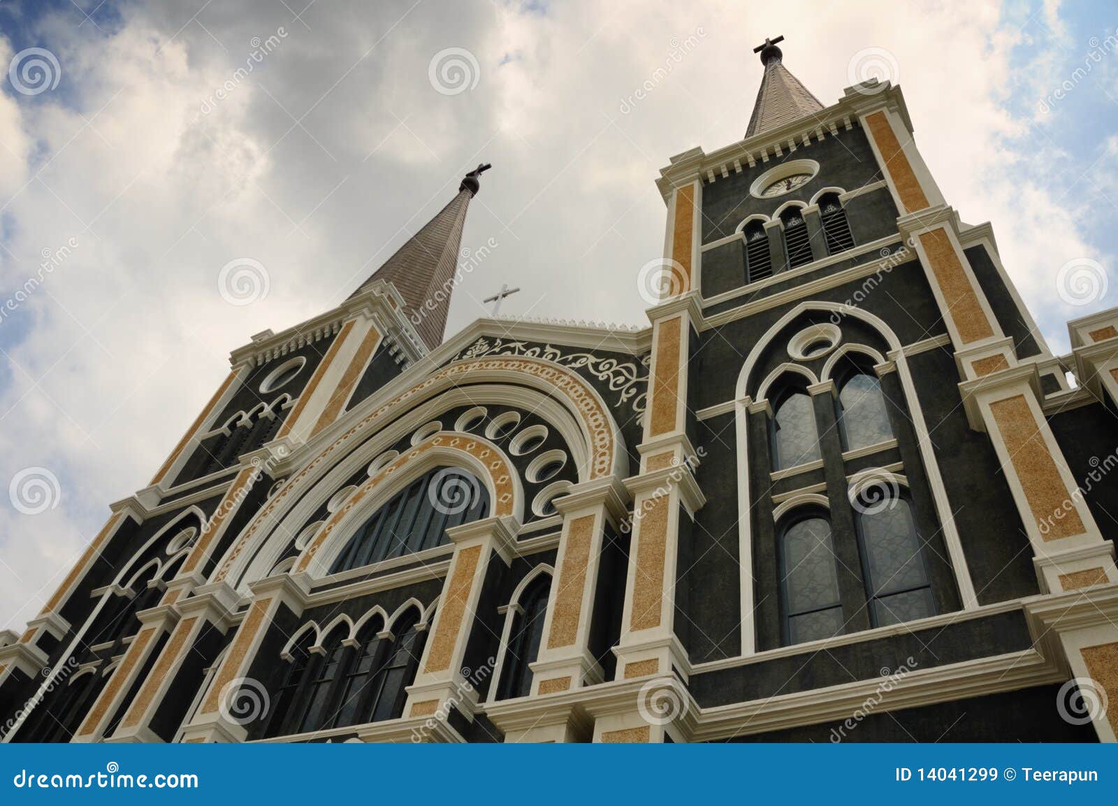 Chanthaburi Catholic Church, Tilt Up Angle Stock Image - Image of ...