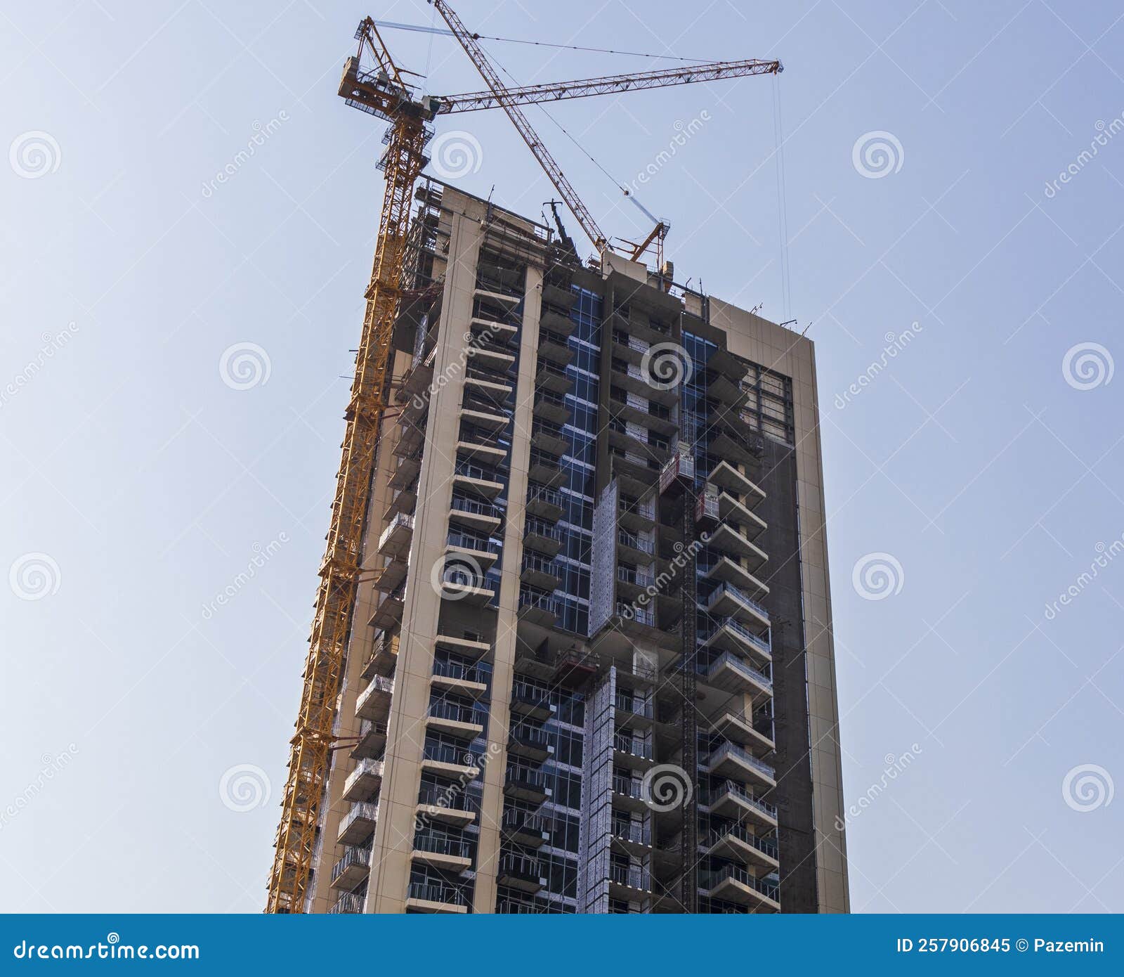 Chantier D'un Gratte-ciel Moderne. Industriel Image stock - Image du ...