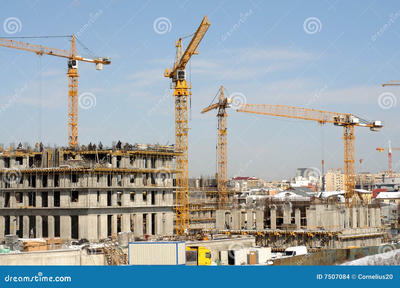 Chantier de construction photo stock. Image du lumière - 7507084