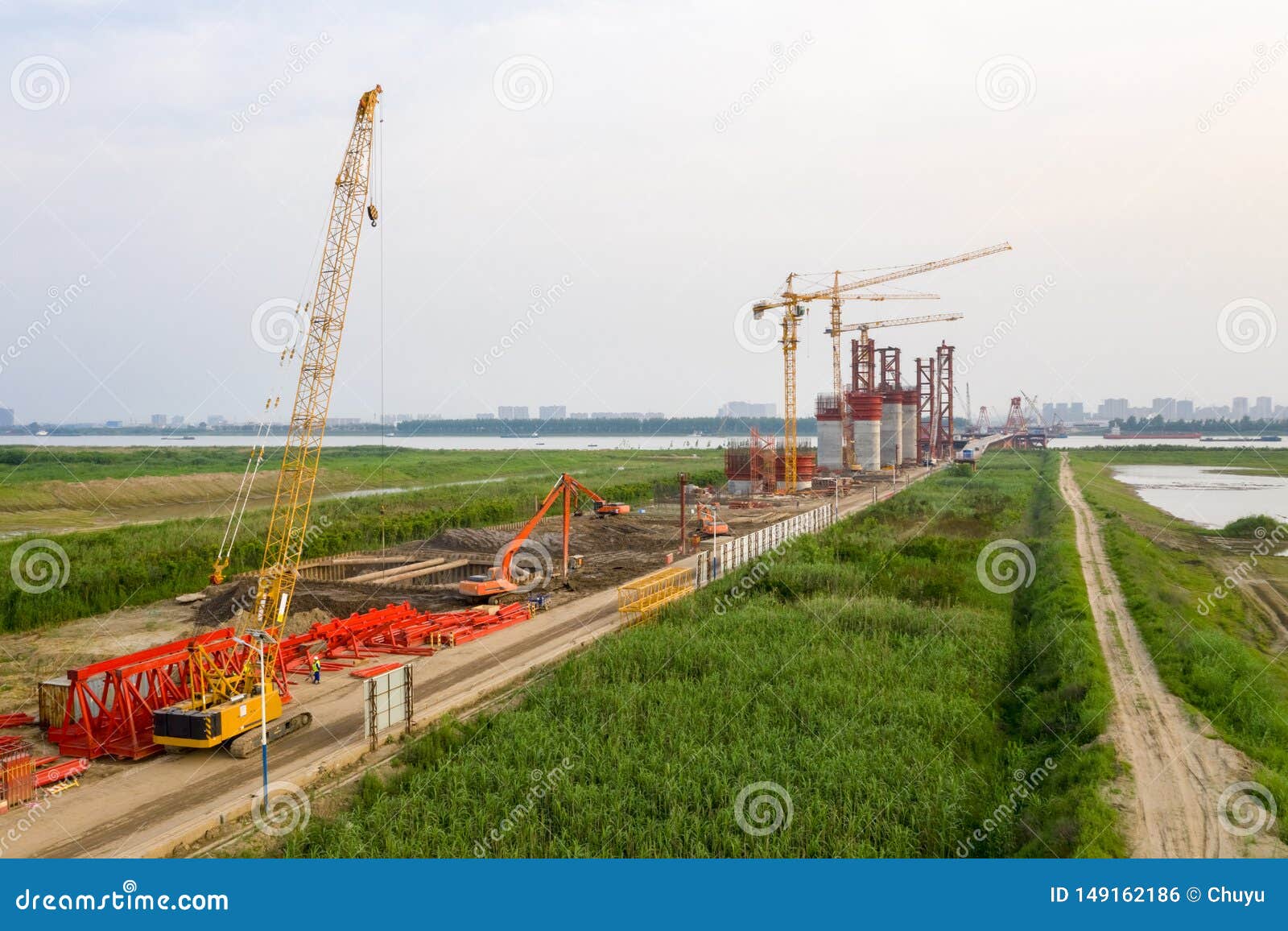 Chantier De Construction Moderne De Pont Photo stock - Image du tour ...